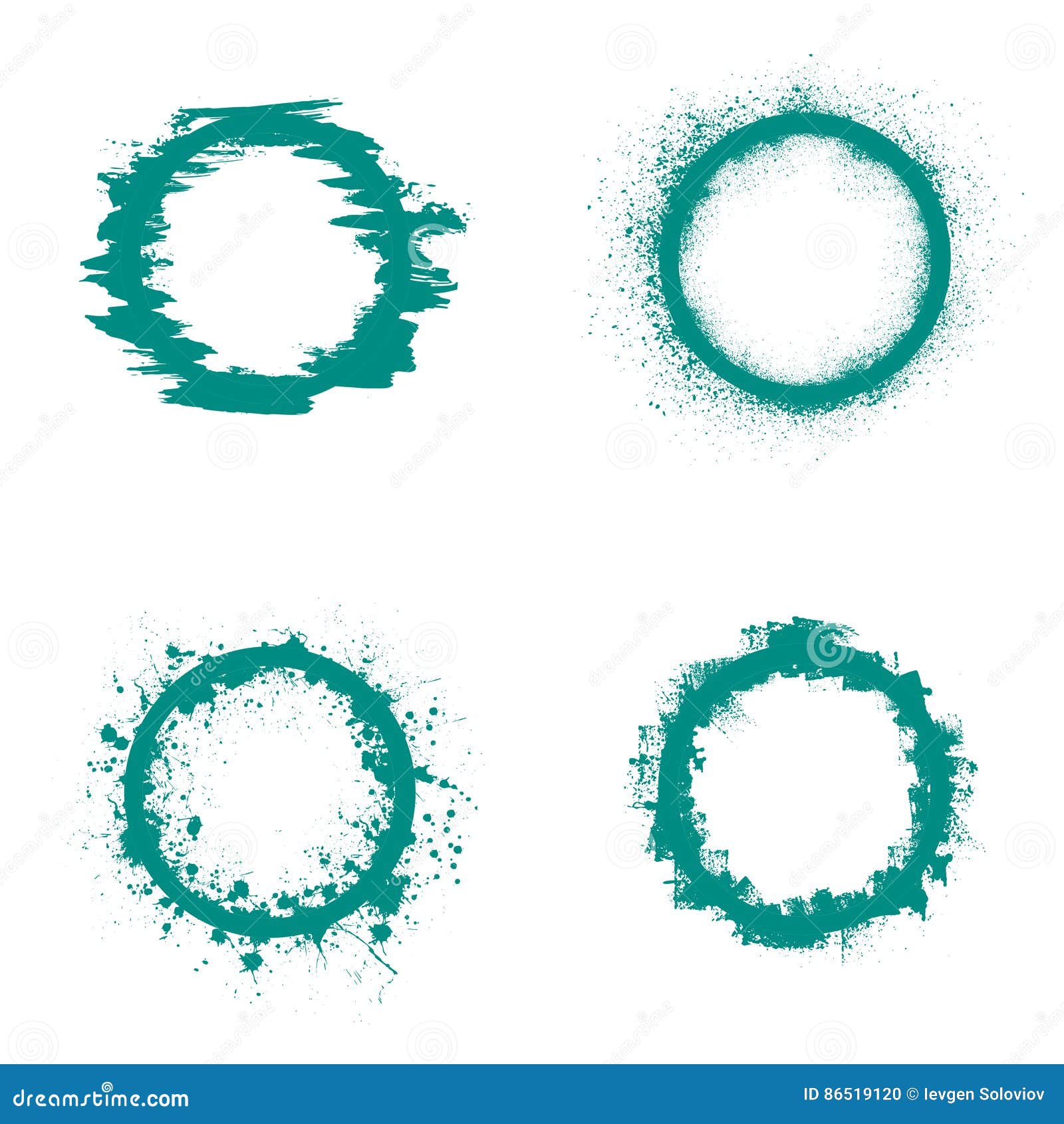 Circle grunge frames full stock vector. Illustration of design - 86519120