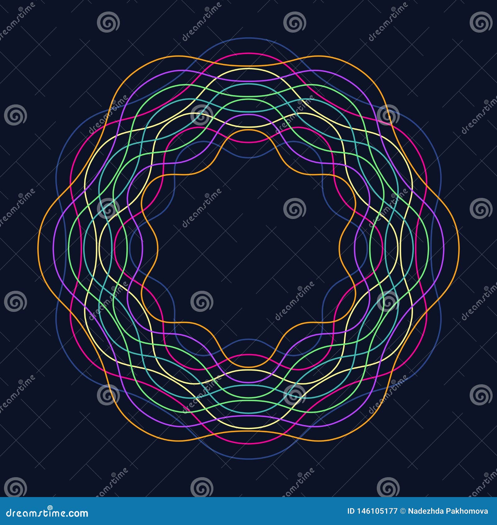 Circle Guilloch In Vector, Circle Border Frame | CartoonDealer.com ...