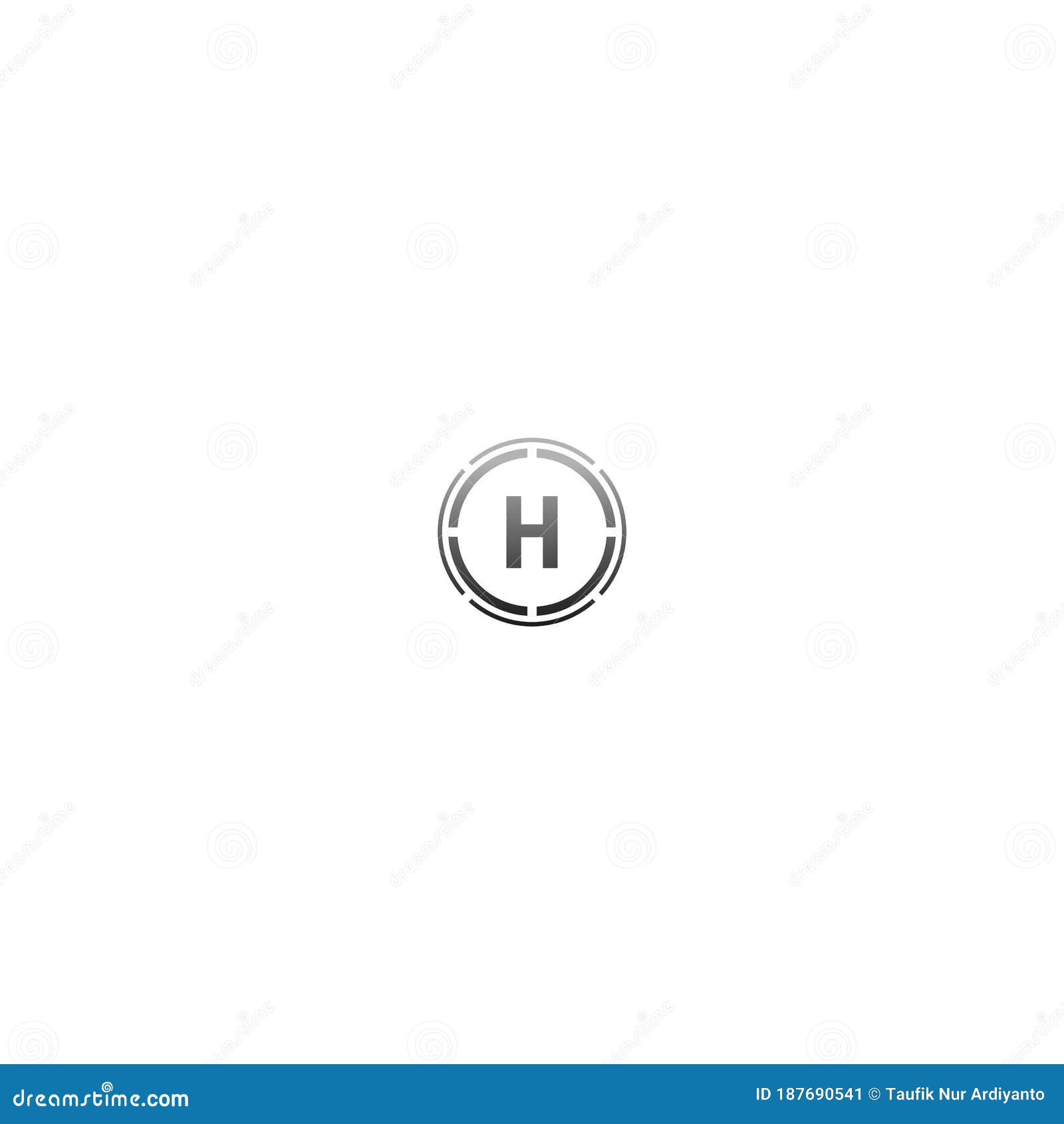 Circle H Logo Letter Design Concept in Gradient Colors Stock Vector ...