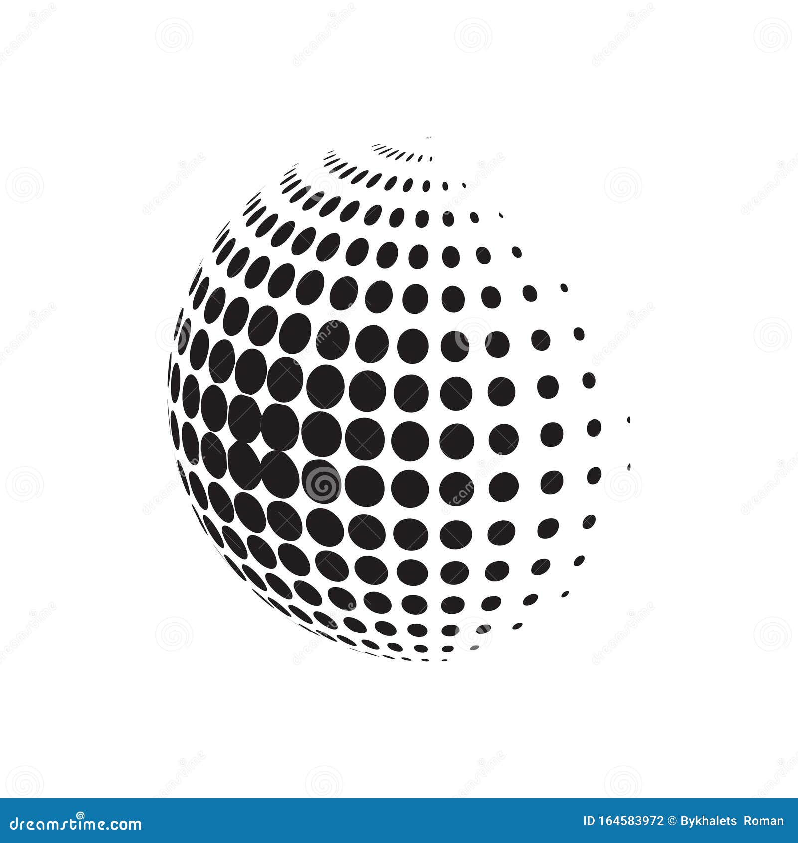 Circle Halftone with Dotts. Radial Doted Element Stock Illustration ...