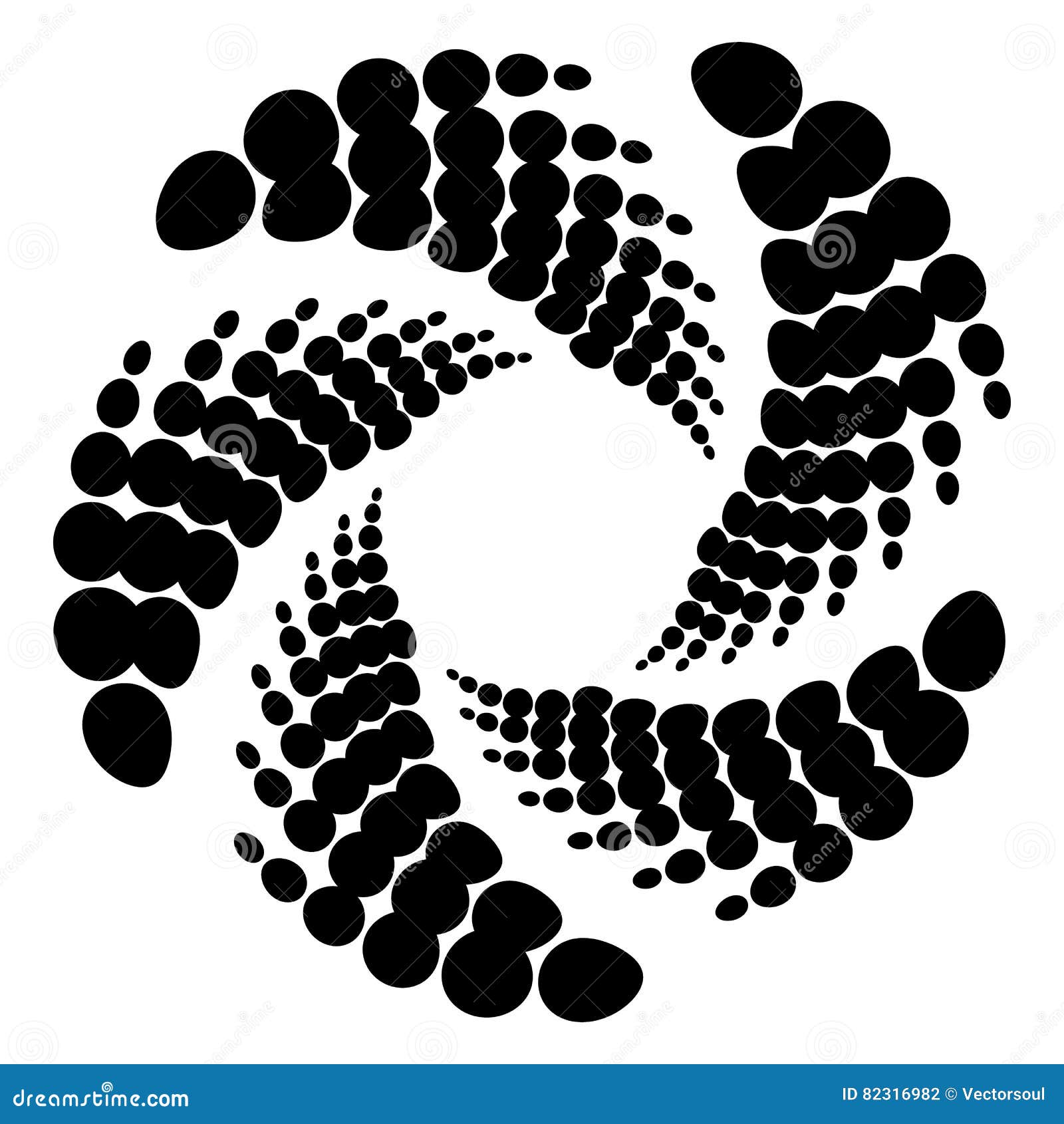 Circle Halftone Element, Circular Half-tone Pattern. Spiral, Vortex ...