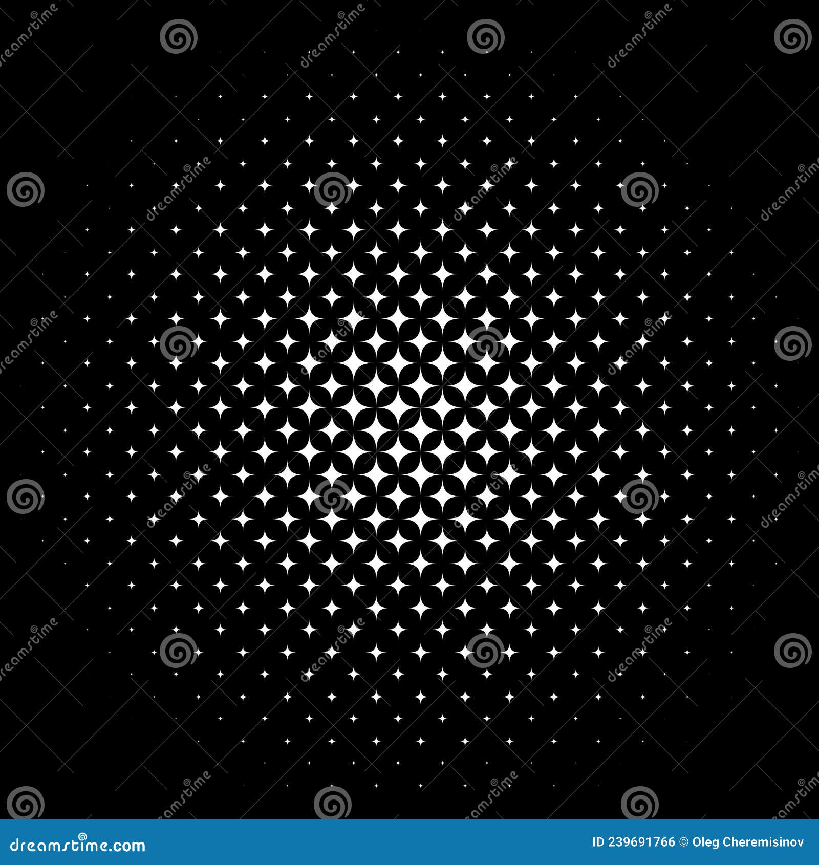 Circle Halftone Pattern, Abstract Ball or Sphere, Monochrome Globe from ...