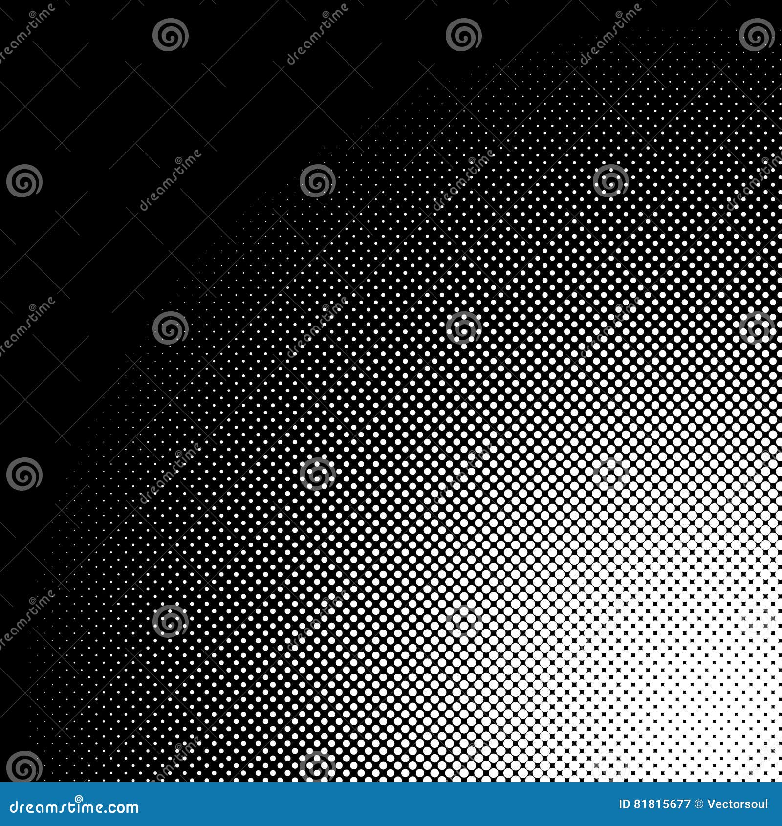 Circle Halftone Pattern / Texture. Monochrome Halftone Dots Stock ...