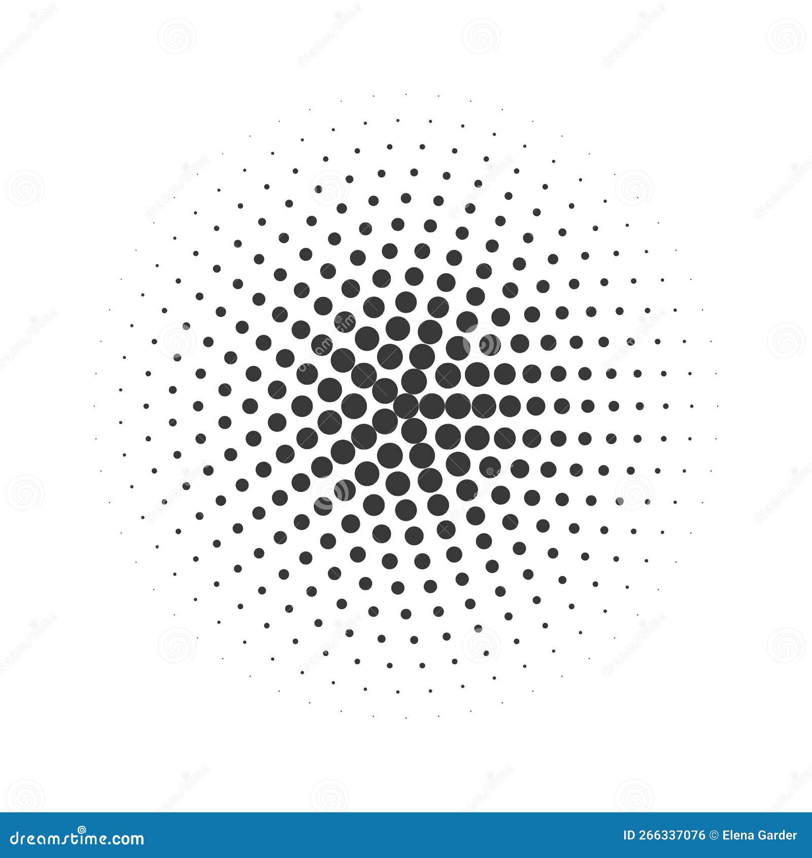 Circle Halftone Set. Modern Dotted Circles Halftones. Black Dotwork ...