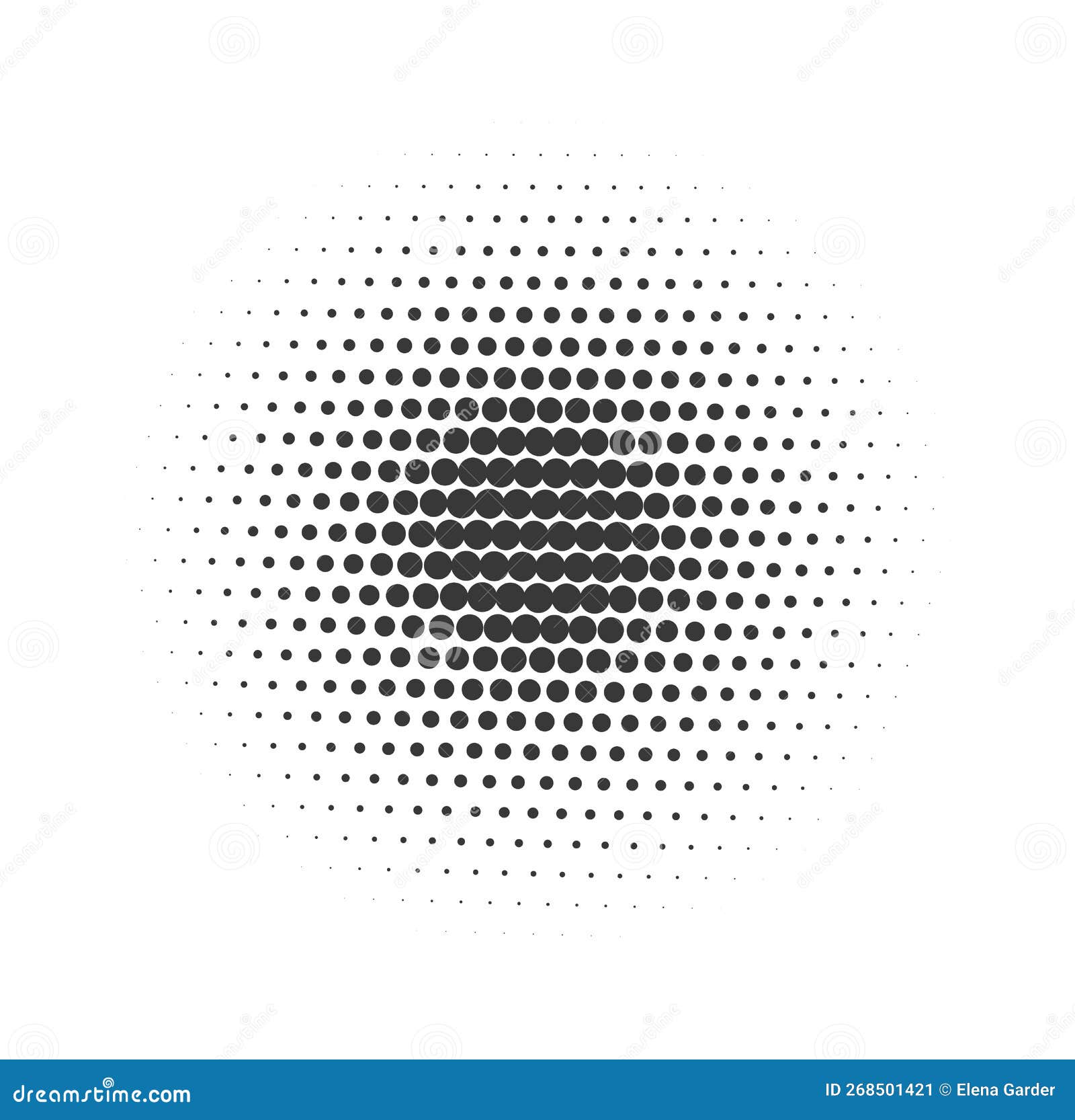 Circle Halftone Set. Modern Dotted Circles Halftones. Black Dotwork ...
