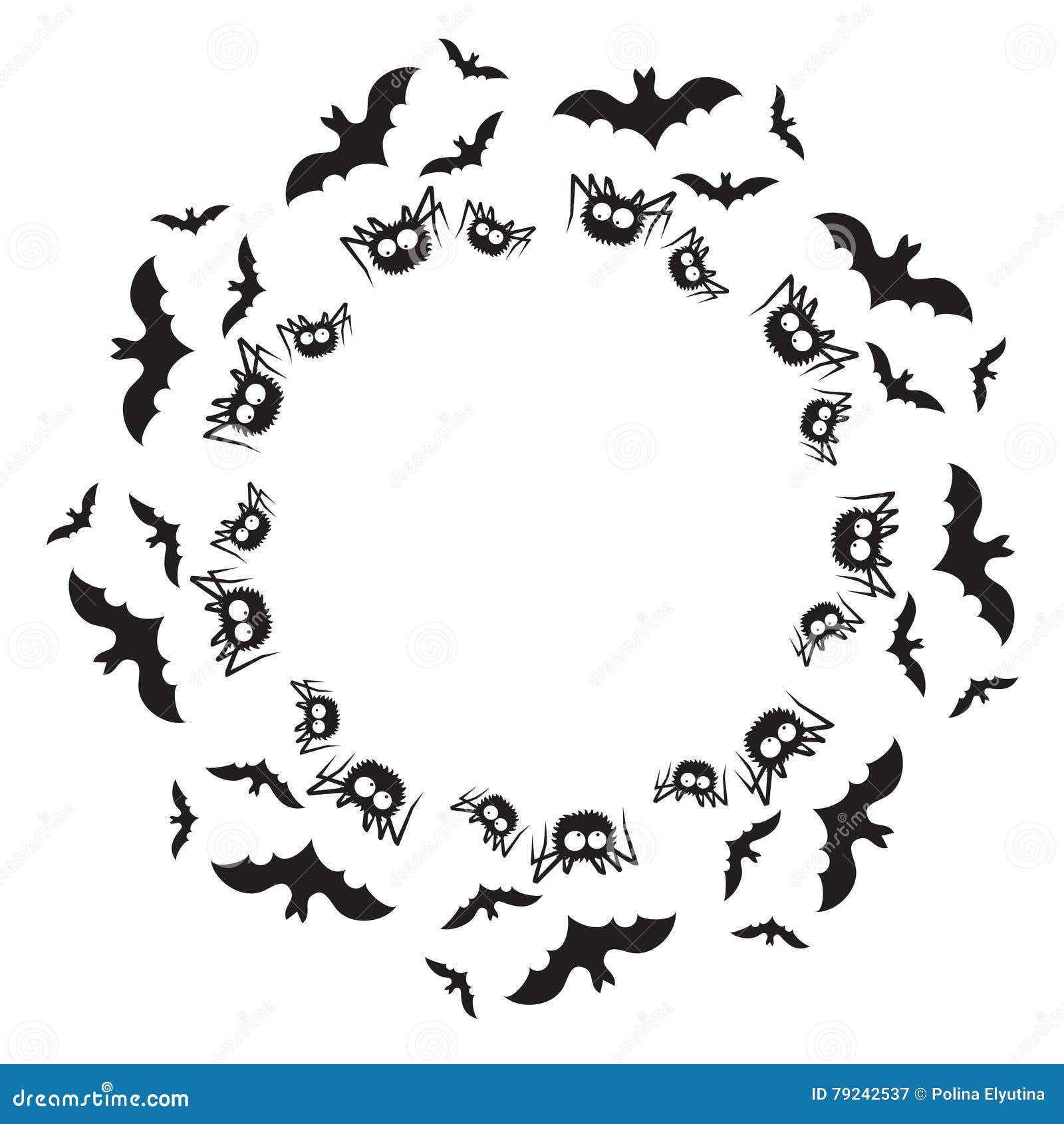 A circle halloween frame stock vector. Illustration of horror - 79242537