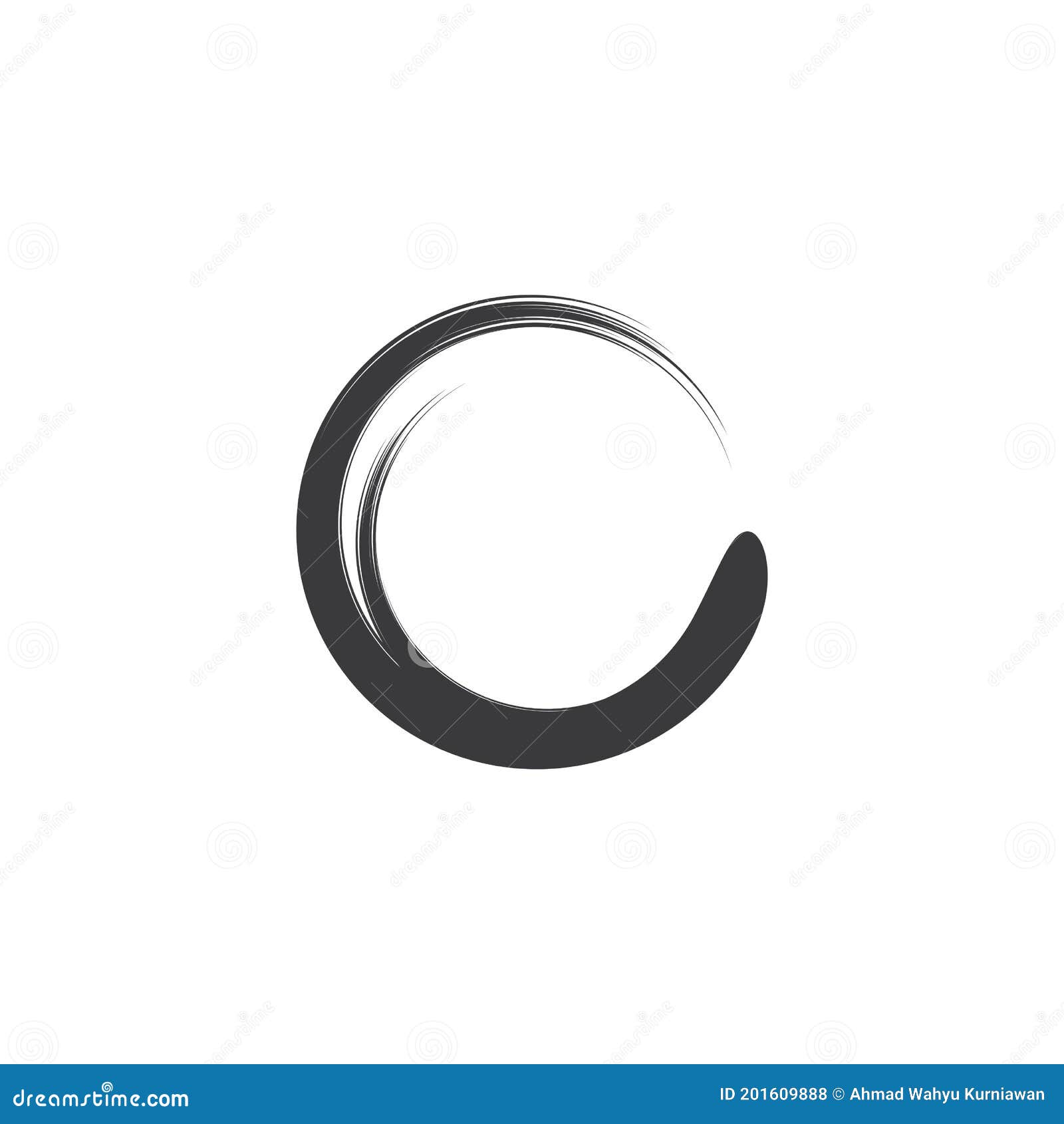 Vector Enso Circle Icon, Roud Shape Brush Stroke, Zen Symbol ...
