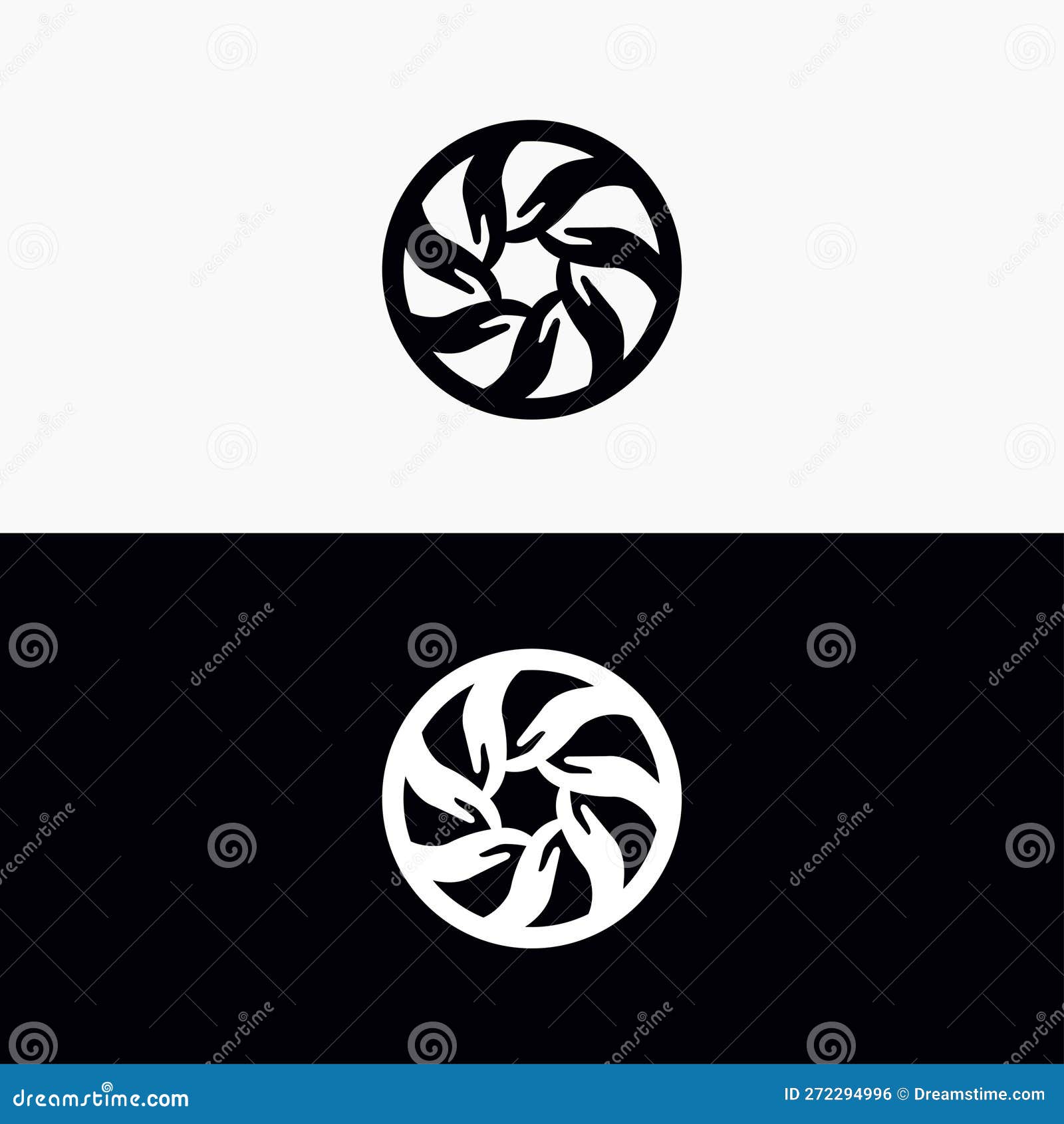 Circle Hand Vector Logo Template Design Stock Vector - Illustration of ...