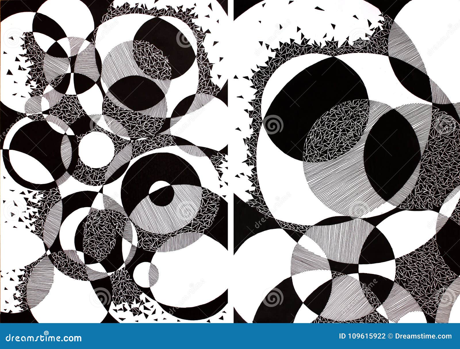 Circle Handmade Background Art Stock Illustration - Illustration of ...