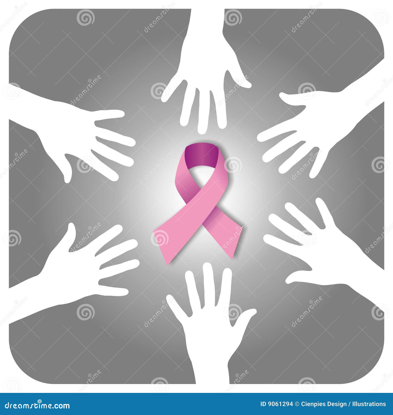 Circle of Hands Against Cancer Disease Stock Vector - Illustration of ...