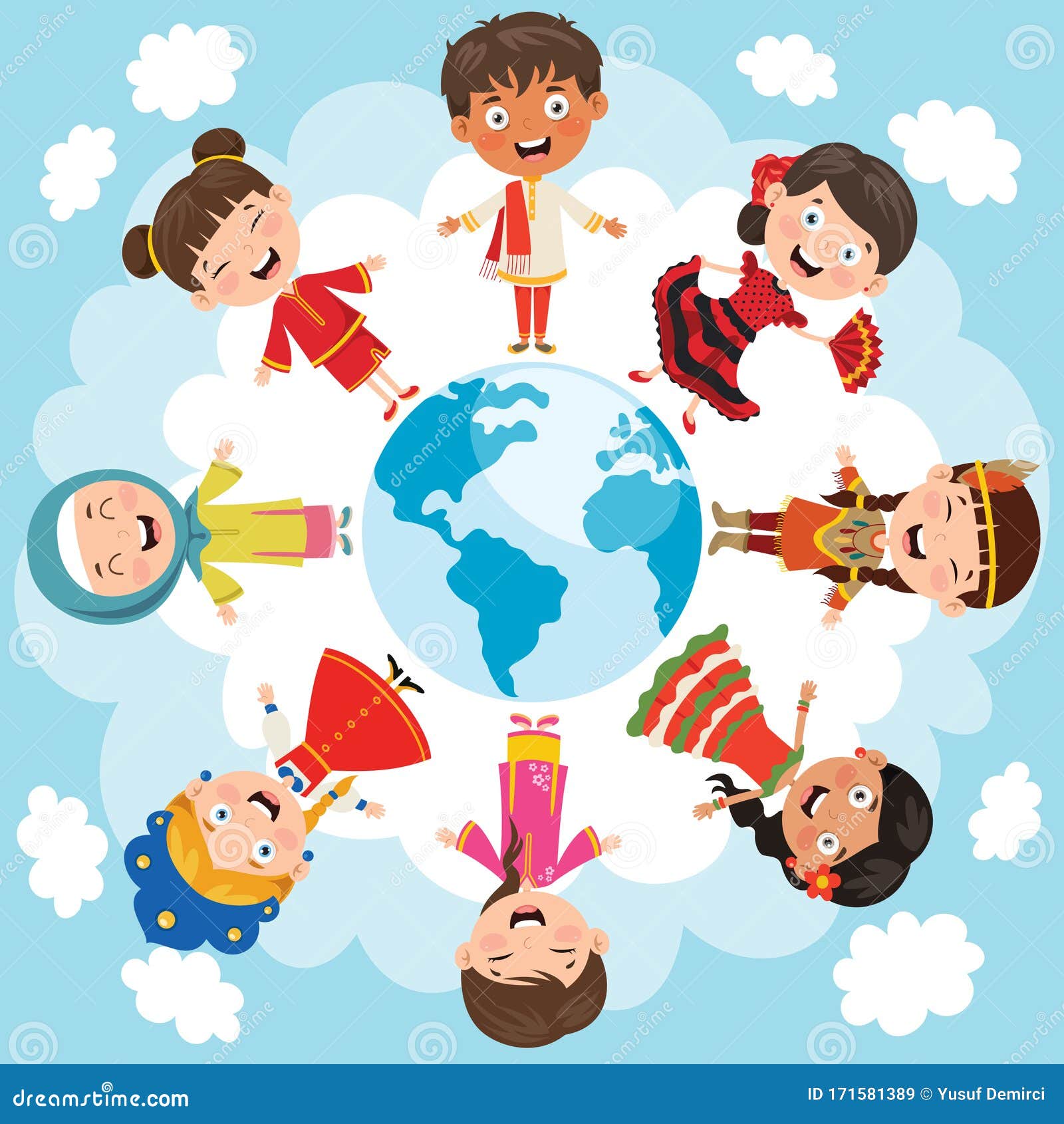 Circle of Happy Children Different Races Stock Vector - Illustration of ... Circle of Happy Children Different Races Stock Vector - Illustration of ...