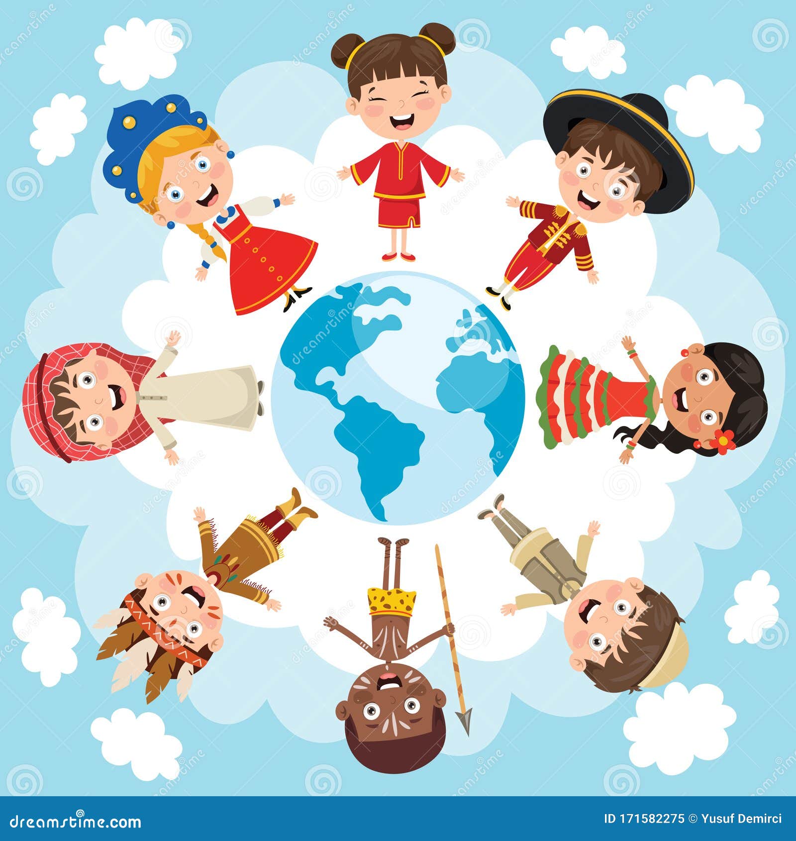 Circle of Happy Children Different Races Stock Vector - Illustration of ... Circle of Happy Children Different Races Stock Vector - Illustration of ...