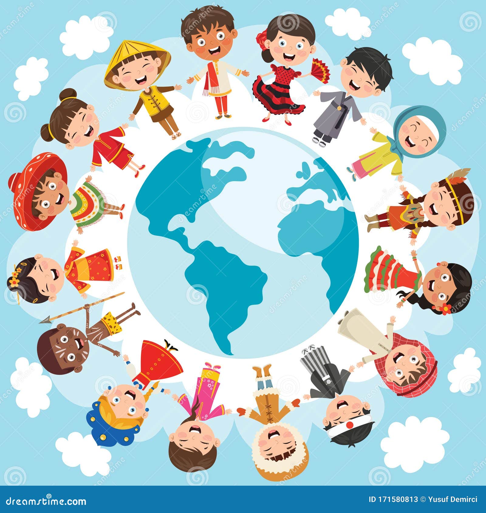 Circle of Happy Children Different Races Stock Vector - Illustration of ... Circle of Happy Children Different Races Stock Vector - Illustration of ...