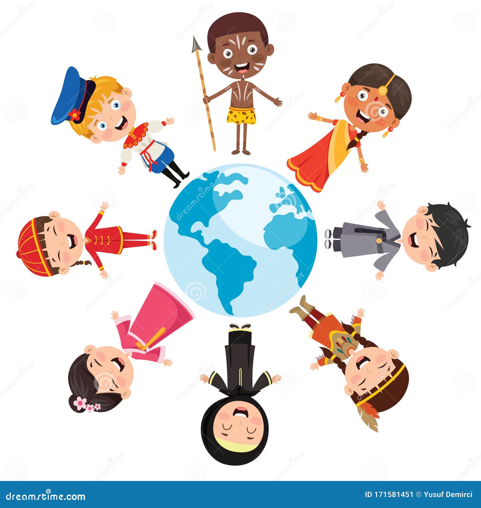 Circle of Happy Children Different Races Stock Vector - Illustration of ... Circle of Happy Children Different Races Stock Vector - Illustration of ...