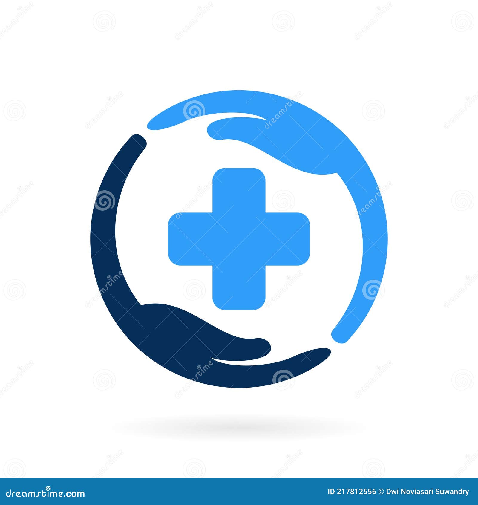 Circle Medical Care Logo Forming Hand Symbol Stock Vector ...