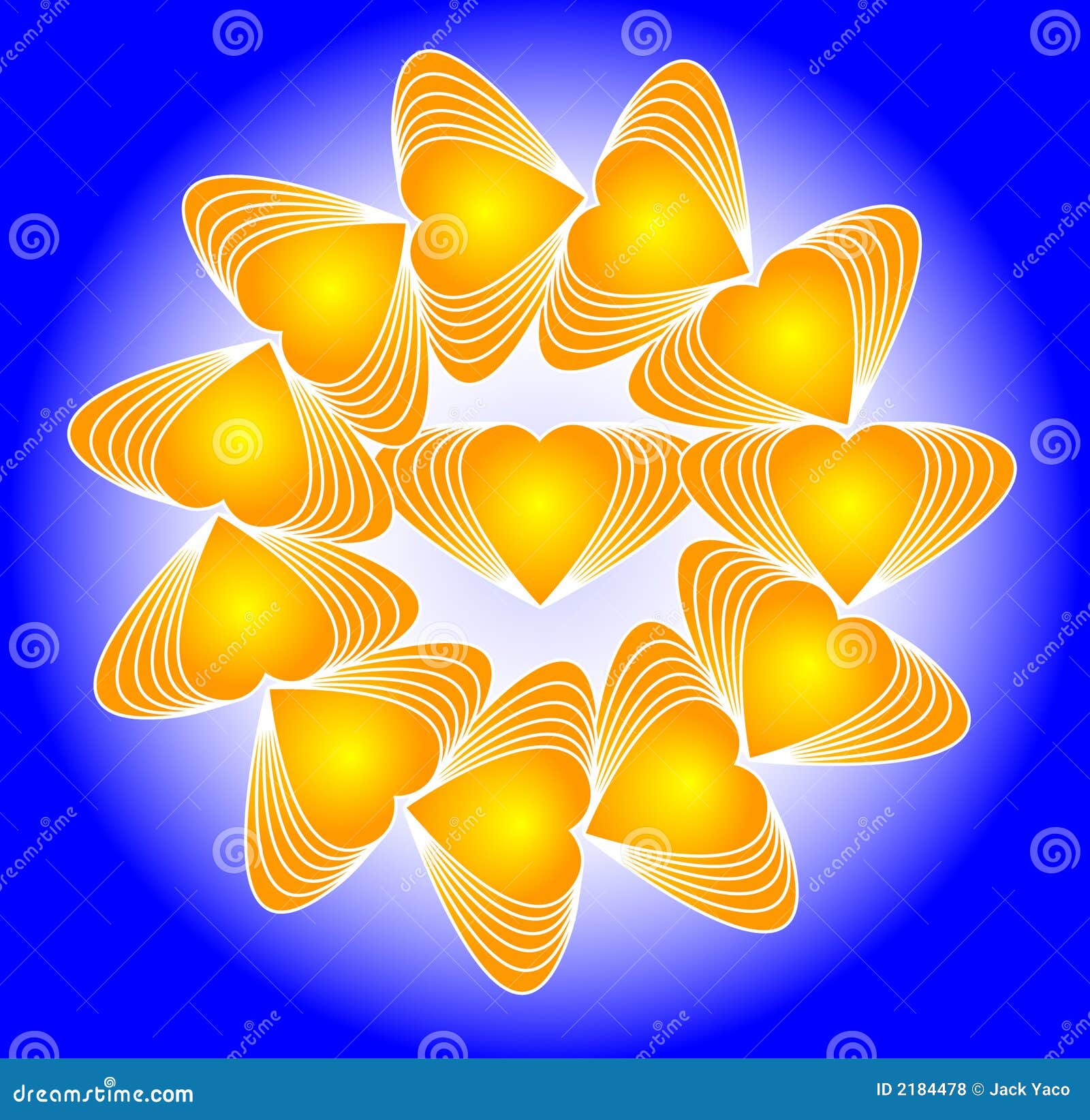 Circle of hearts stock vector. Illustration of radiance - 2184478