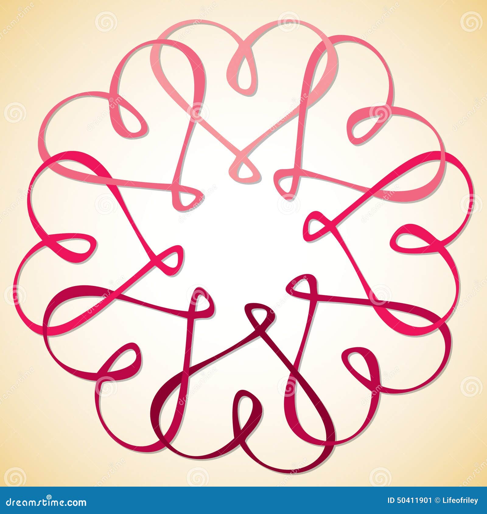 Circle of hearts stock vector. Illustration of concept - 50411901