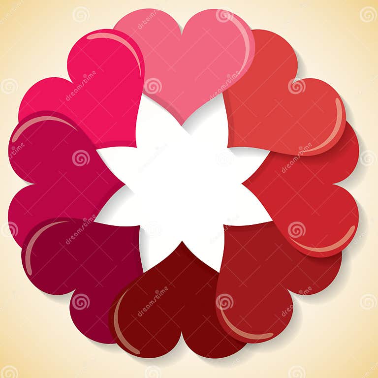 Circle of hearts stock vector. Illustration of greeting - 50411872