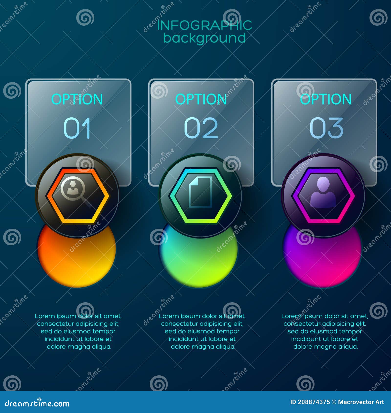 Circle Hexagon Selector Background Stock Vector - Illustration of shiny ...