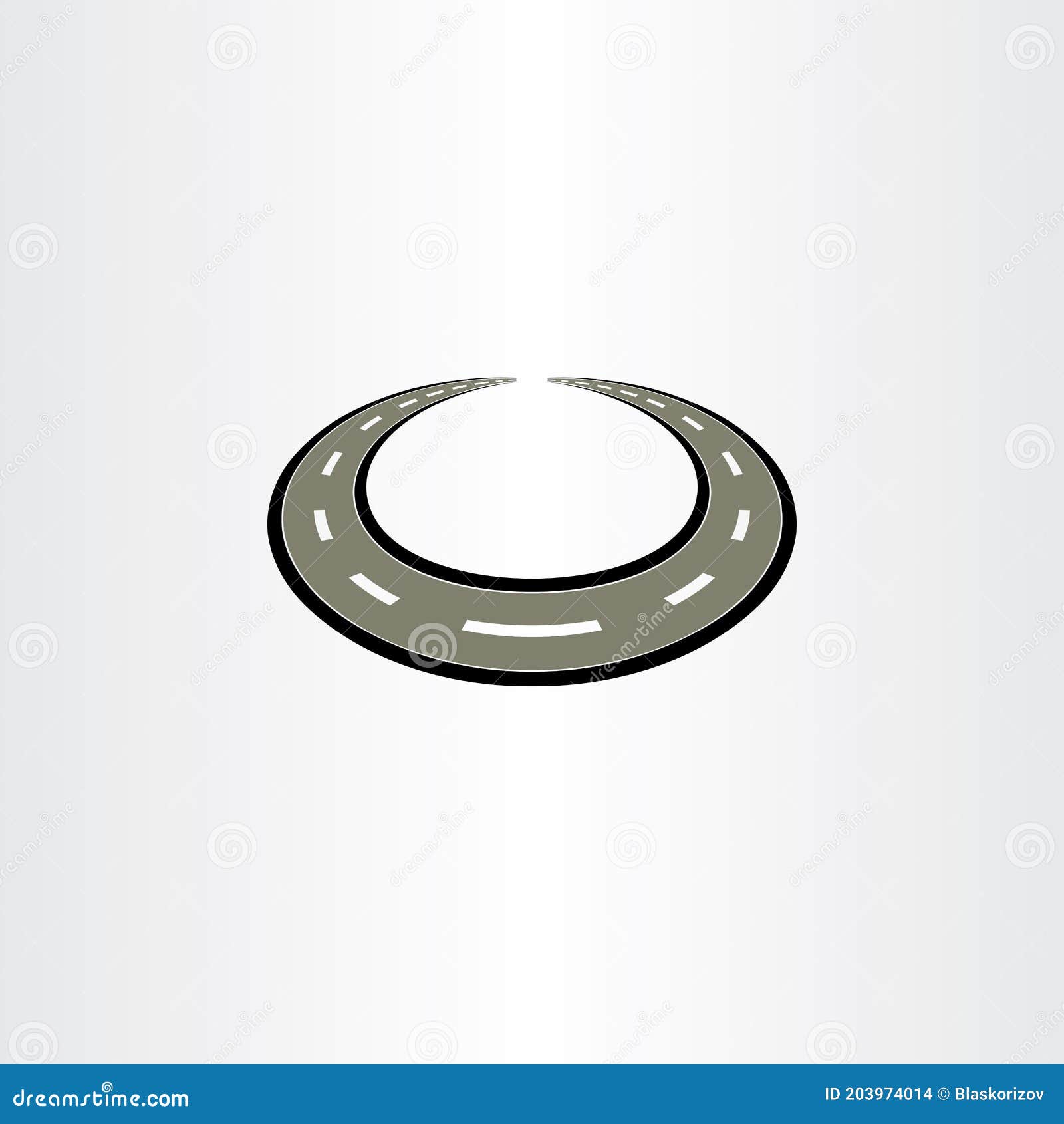 Circle Highway Road Vector Icon Illustration Stock Vector ...