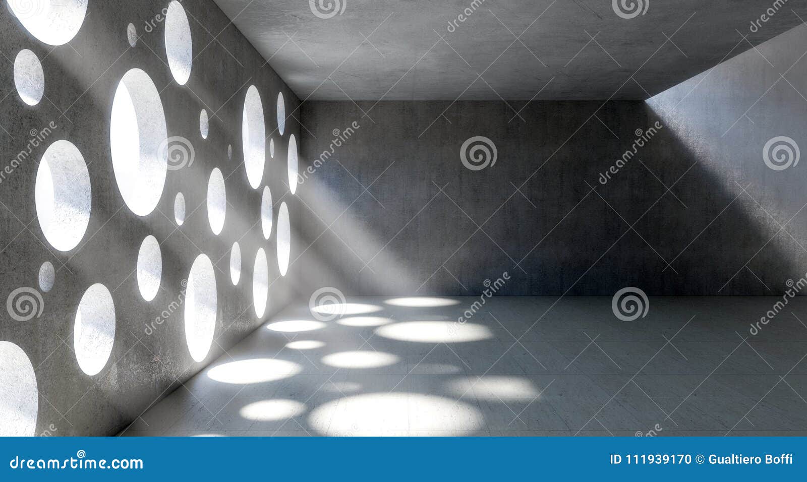 Circle holes windows stock illustration. Illustration of room - 111939170