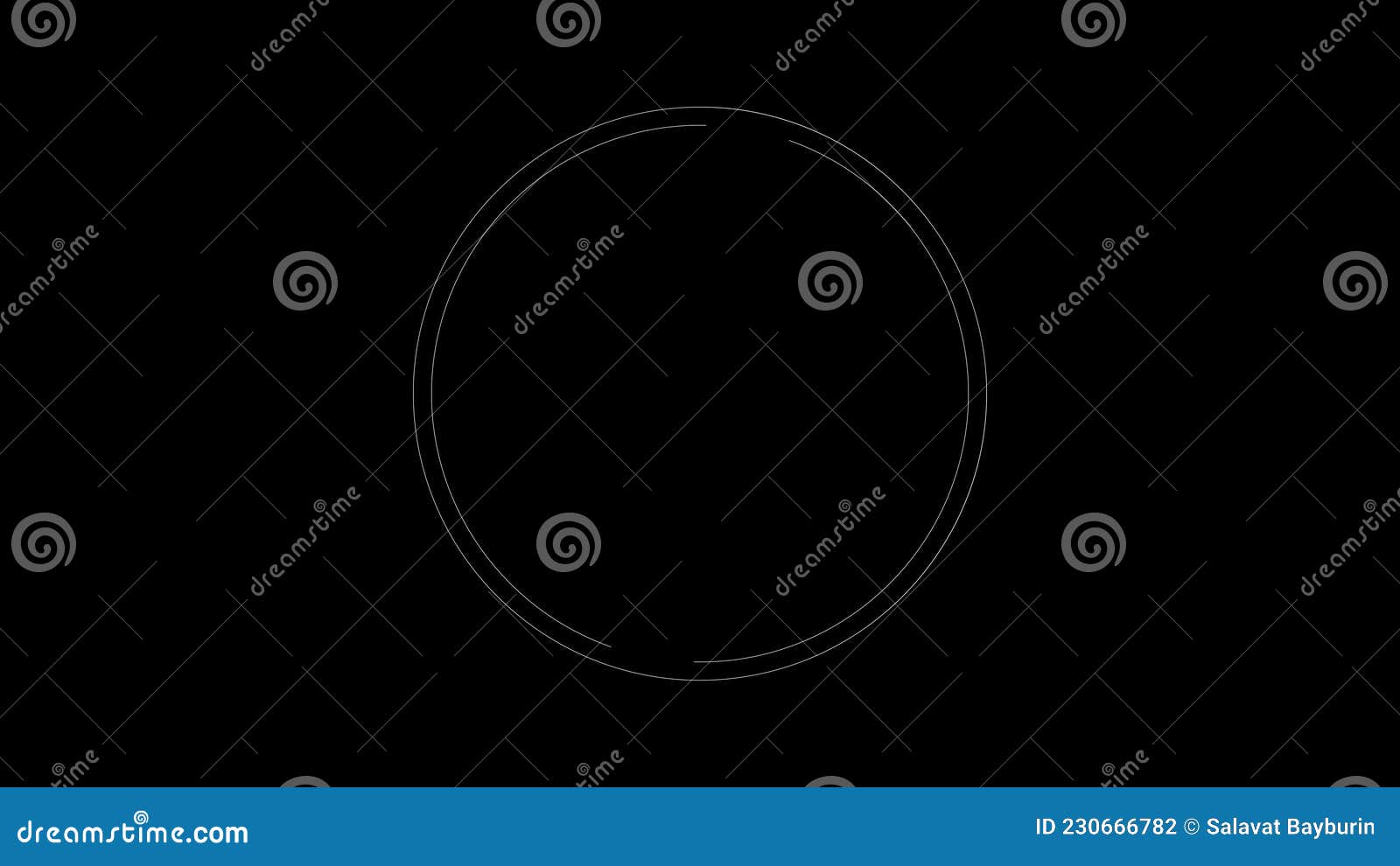 Circle HUD Simple Looping Animation.Technological Abstract 2D Shape ...