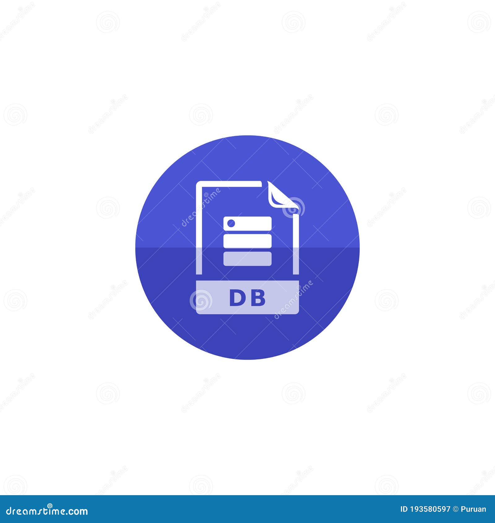 Circle Icon - DB File Format Stock Vector - Illustration of disk, data ...