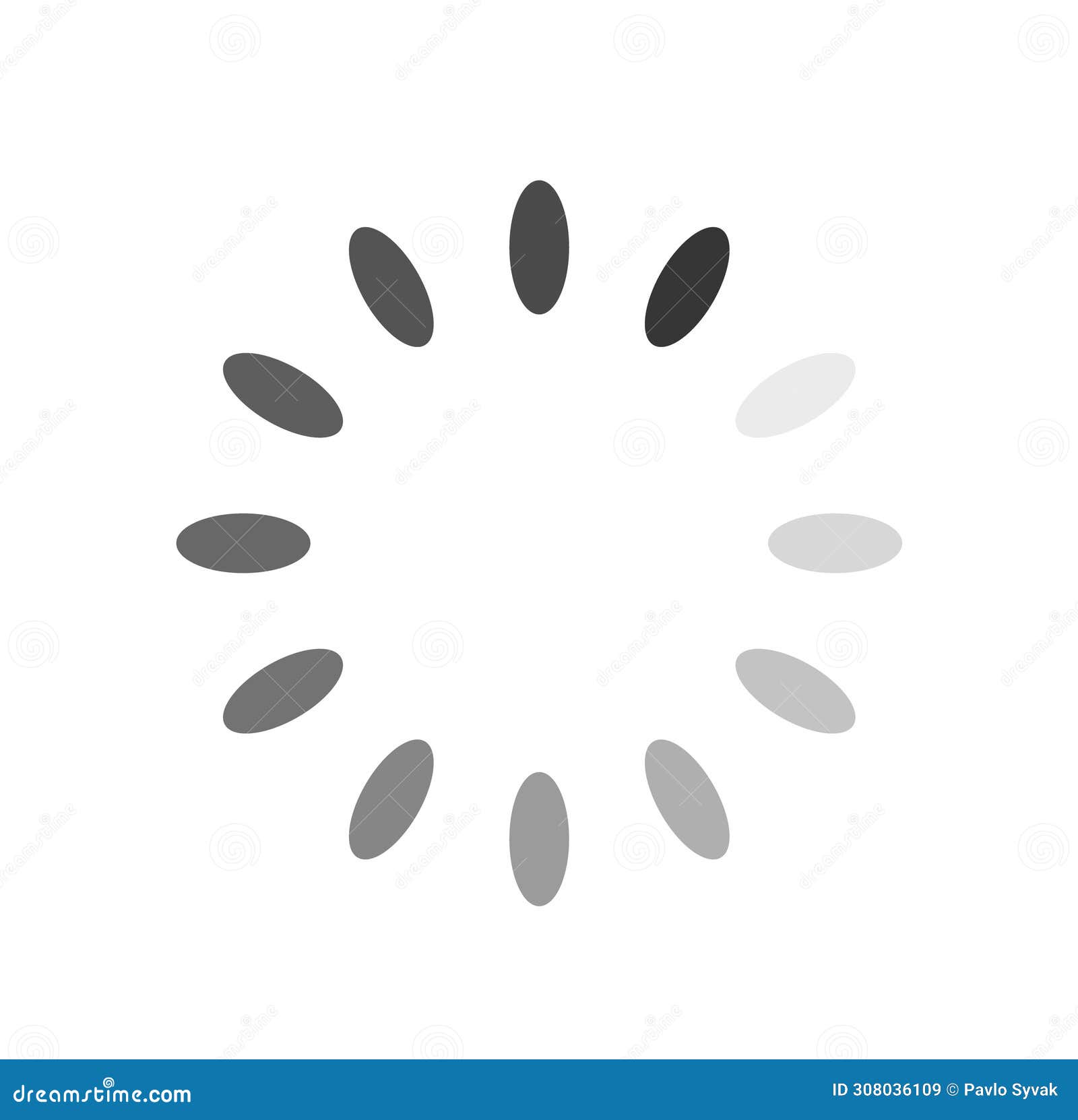 Circle Icon of Digital Process, Isolated Vector Loading Symbol ...
