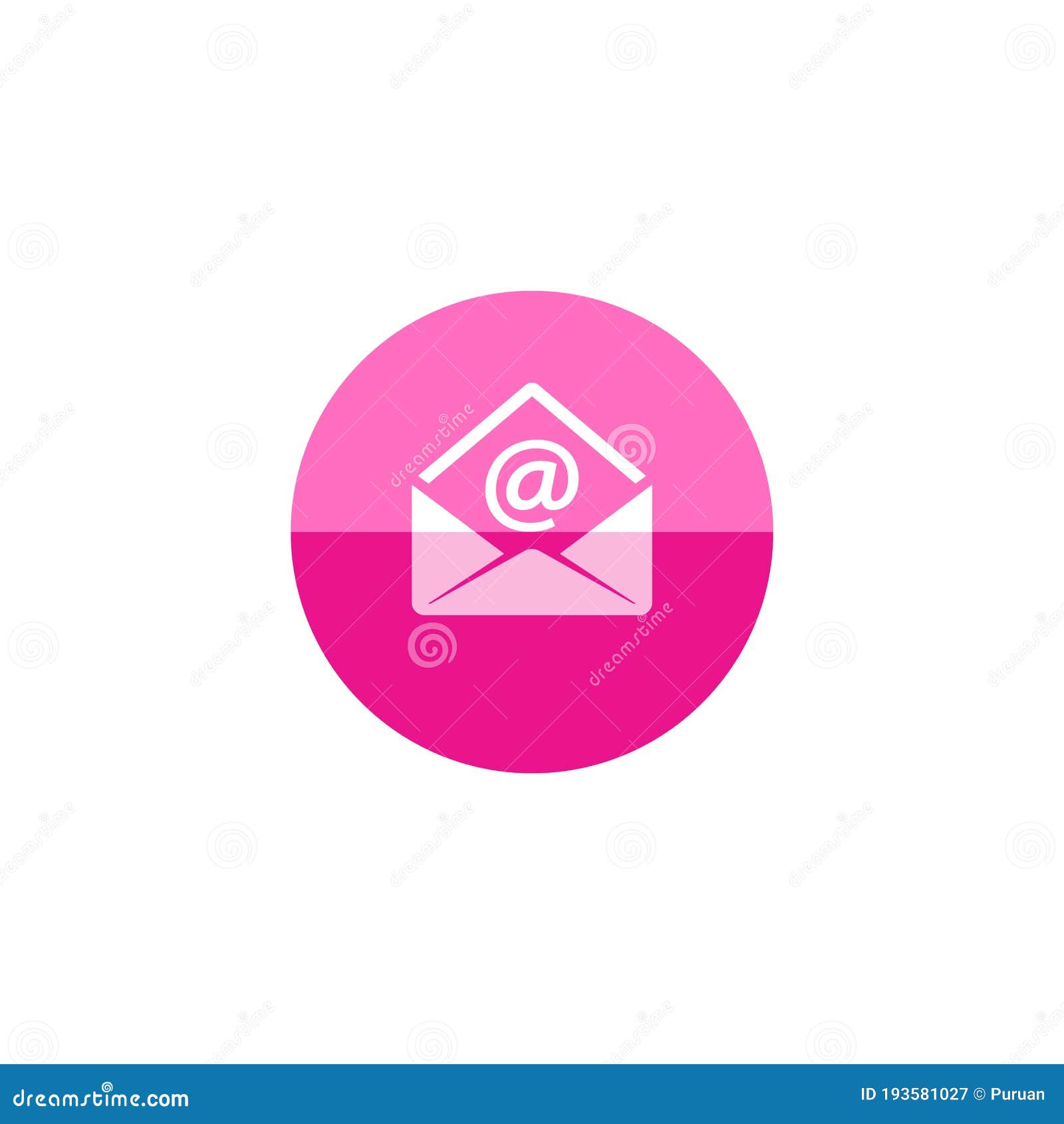 Circle icon - Email stock vector. Illustration of color - 193581027