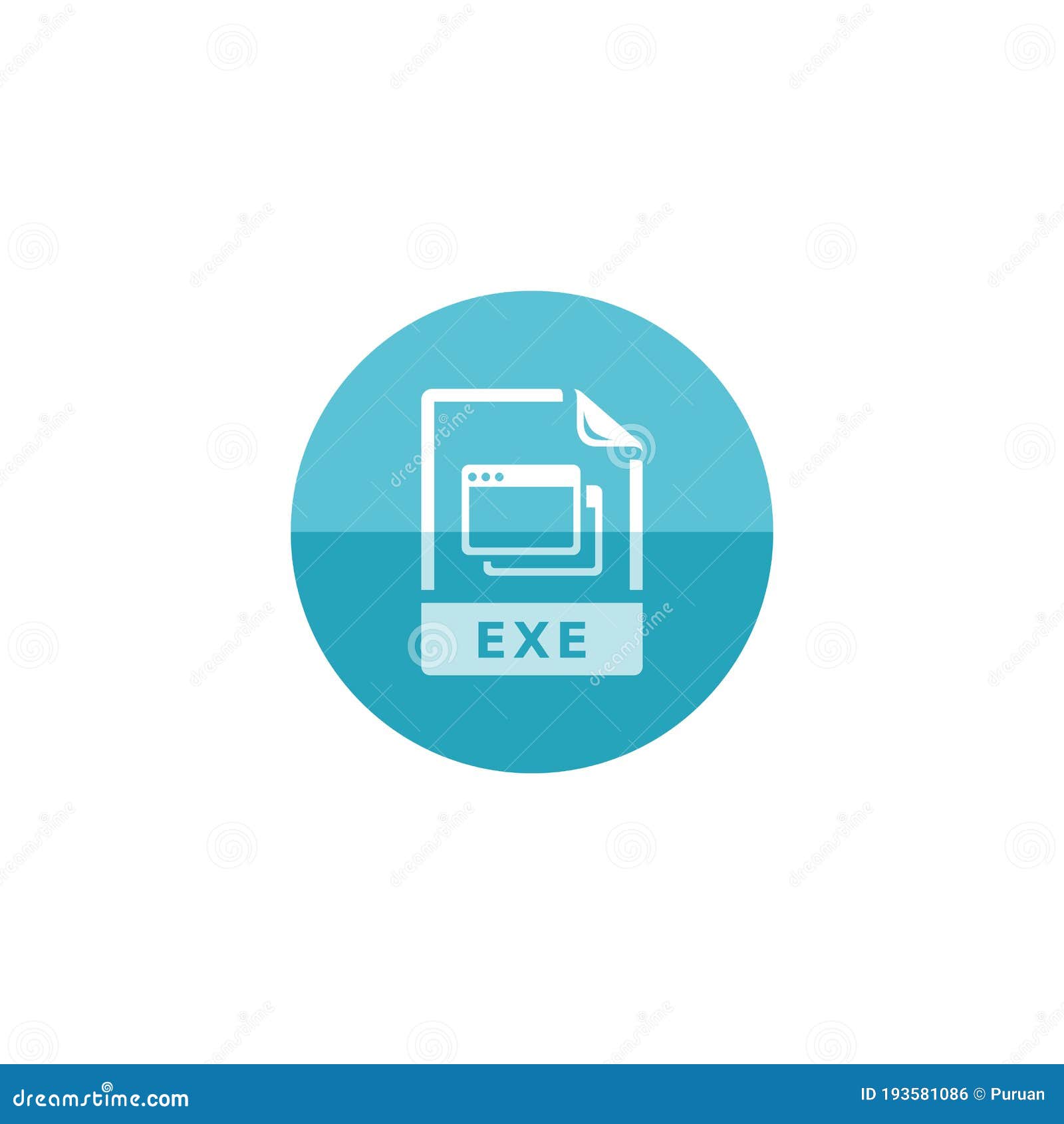 Circle Icon Executable File Format Editorial Photo Illustration Of Vector Design 193581086