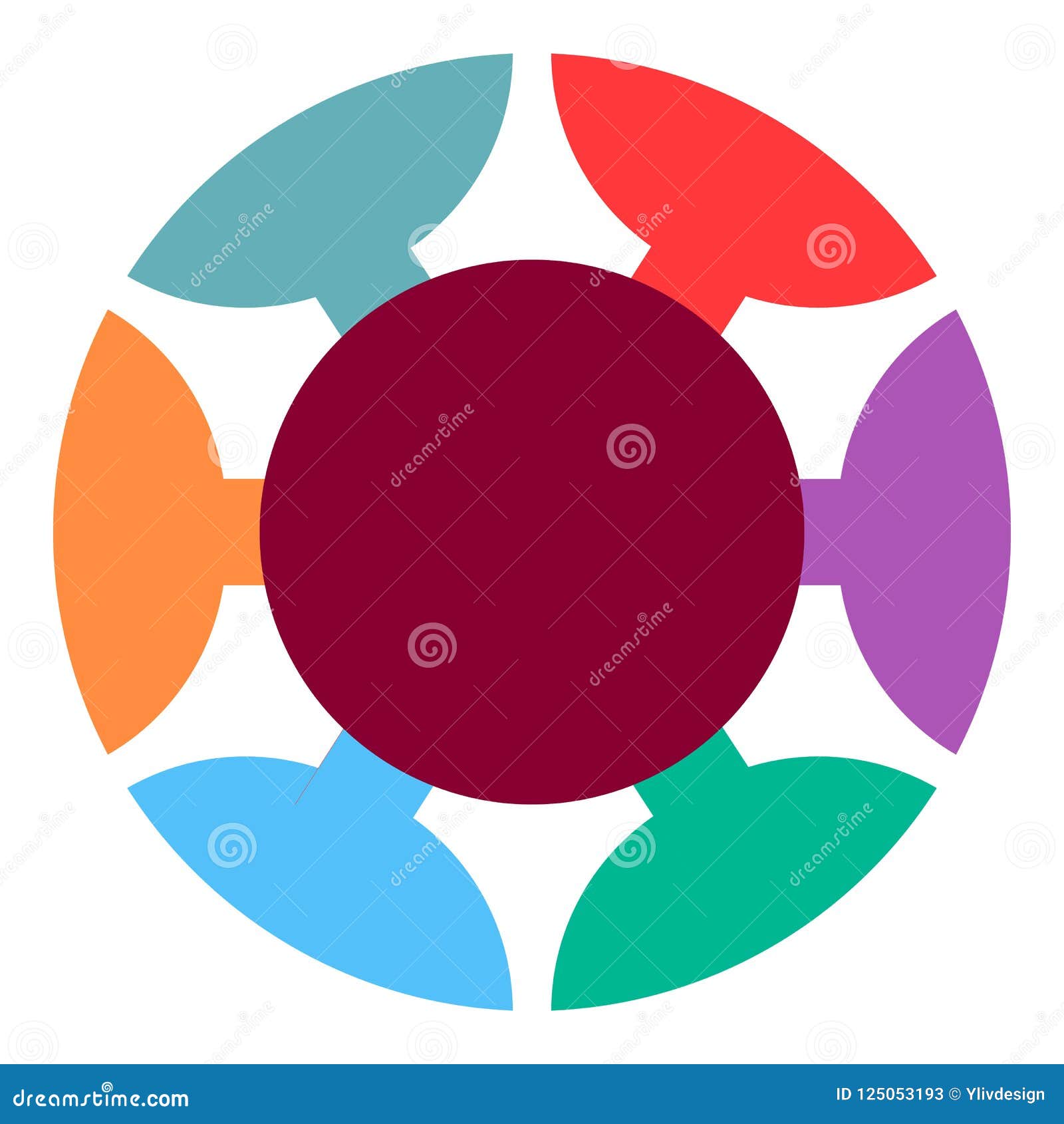 Circle icon, flat style stock illustration. Illustration of diagram ...