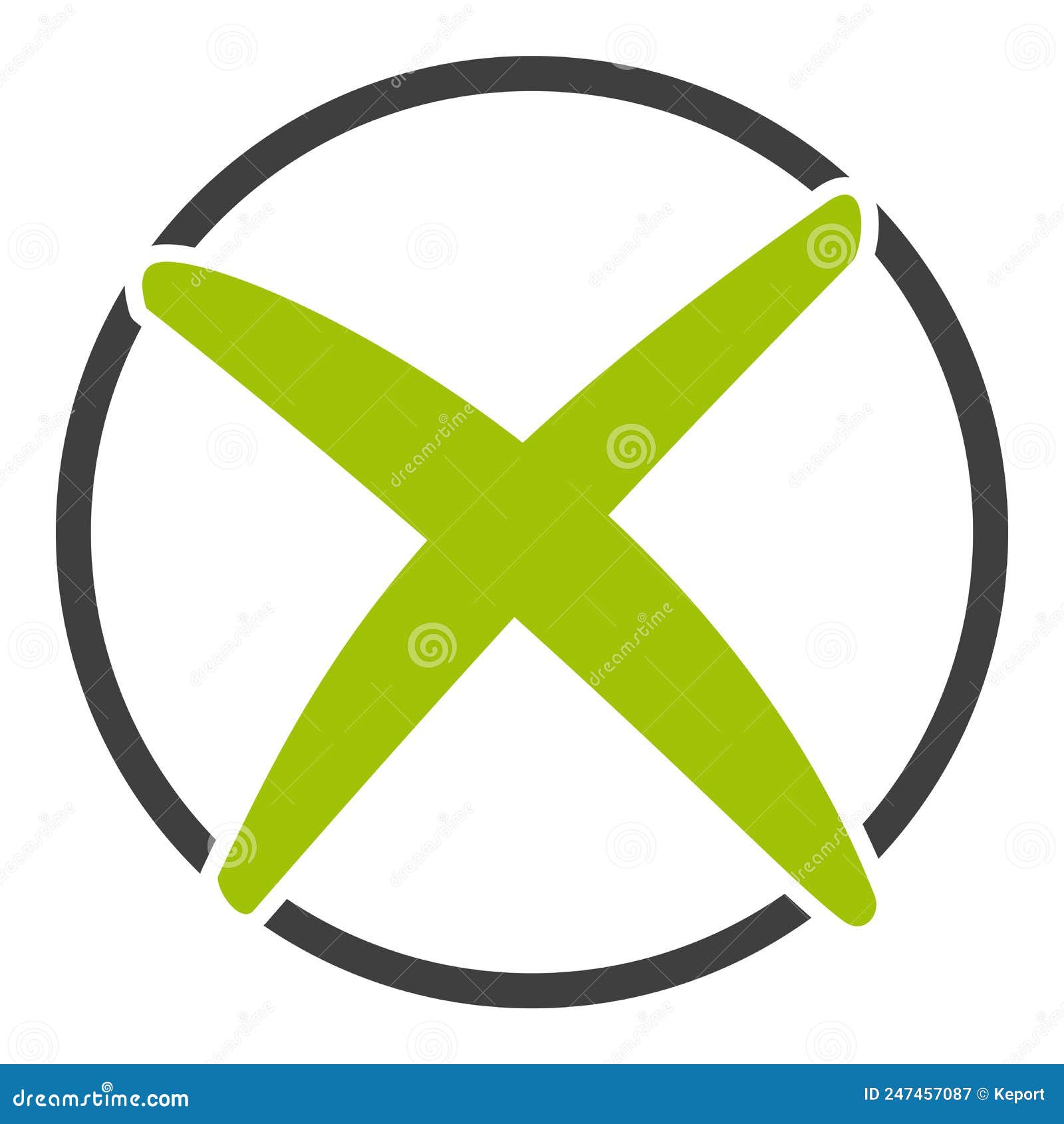 Circle icon of green Cross stock illustration. Illustration of choose ...
