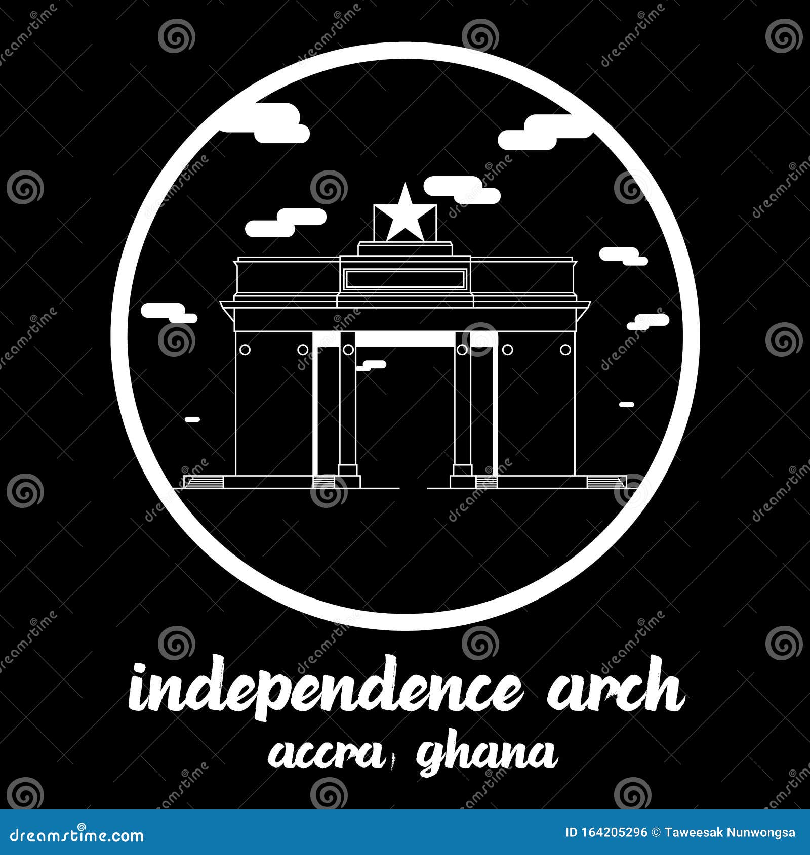 Circle Icon Line Independence Arc. Vector Illustration Stock Vector ...