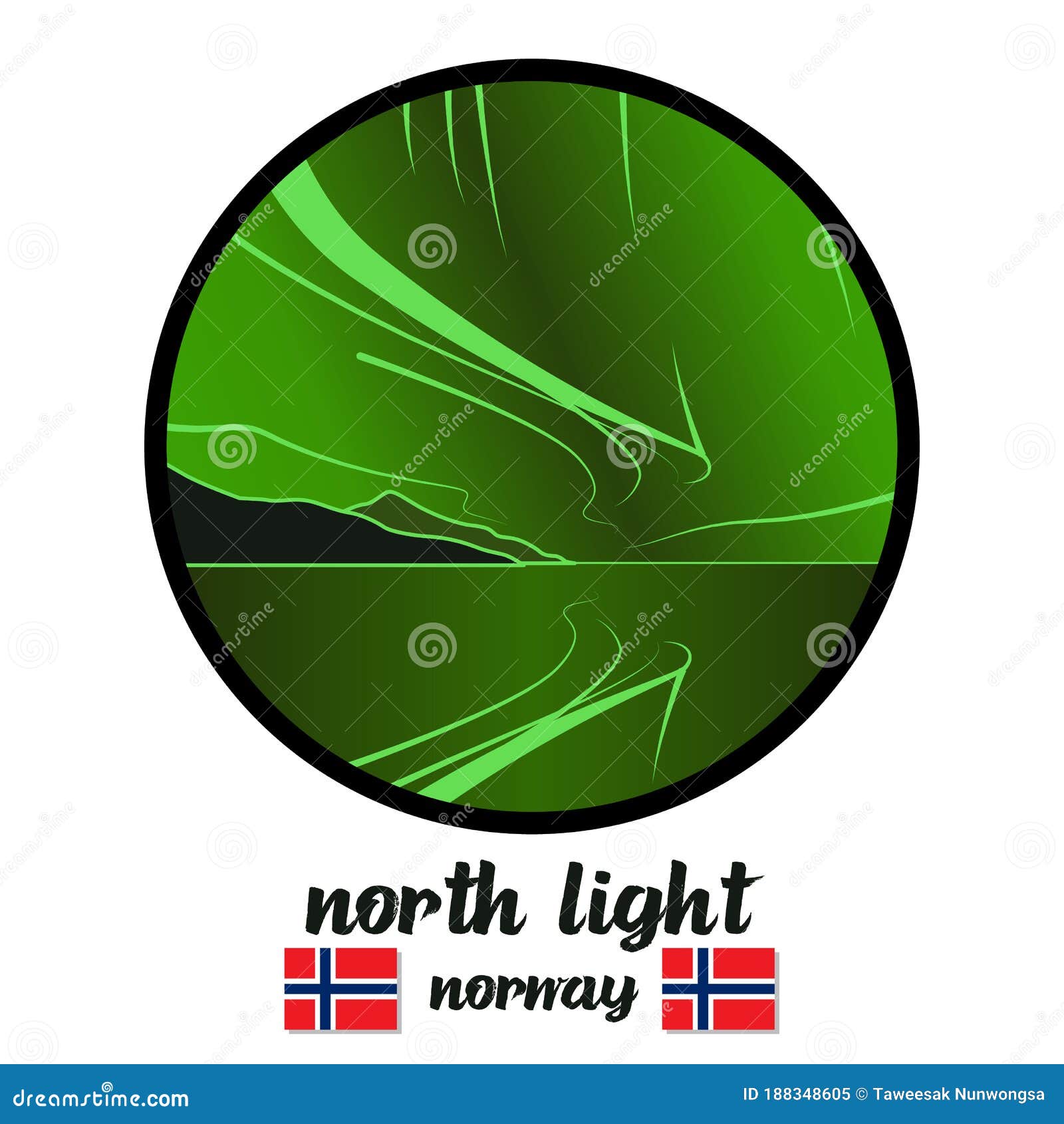 Circle Icon North Light. Vector Illustration Stock Vector ...