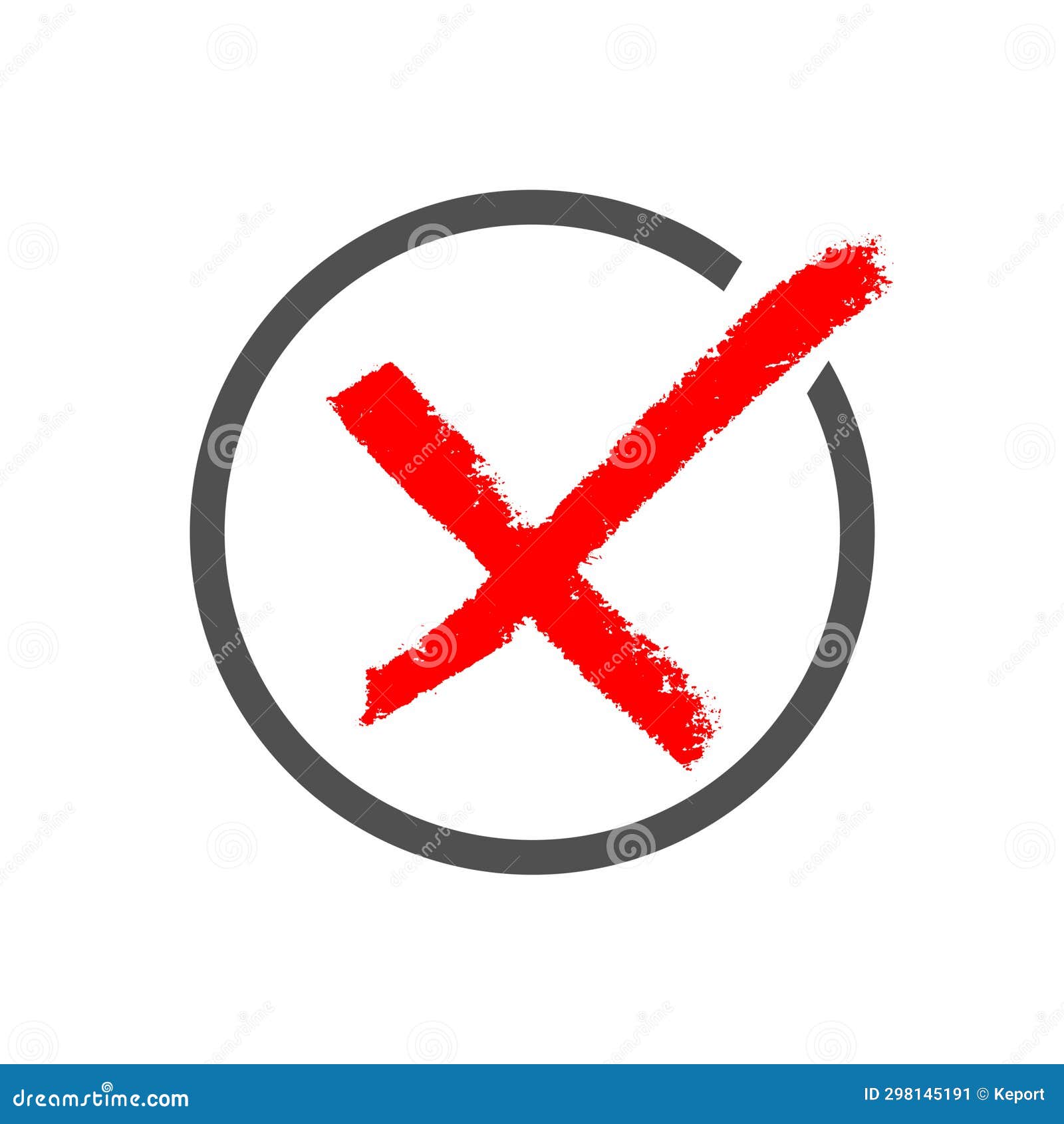 Circle Icon with Red Voting Icon Made with Pencil Stock Illustration ...