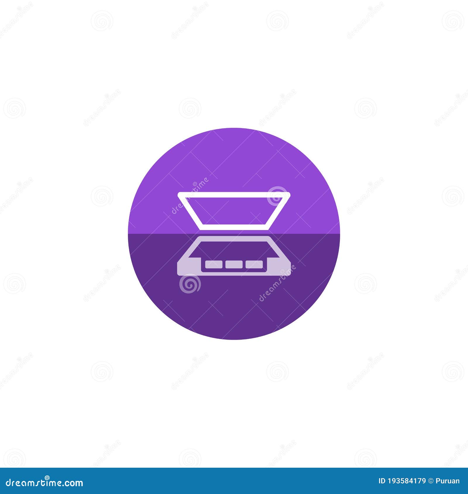 Circle icon - Scanner stock vector. Illustration of vector - 193584179
