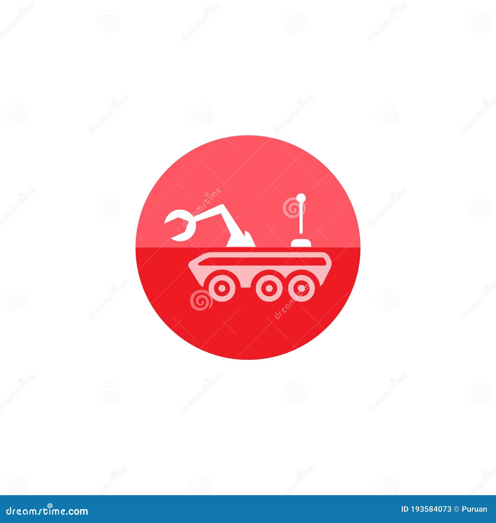 Circle icon - Space rover stock vector. Illustration of moon - 193584073