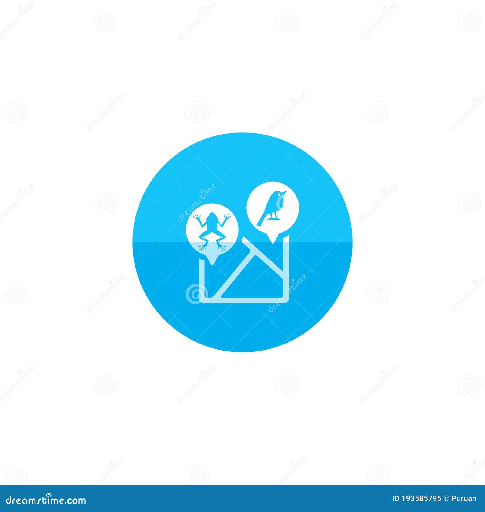 Circle icon - Zoo map stock vector. Illustration of color - 193585795