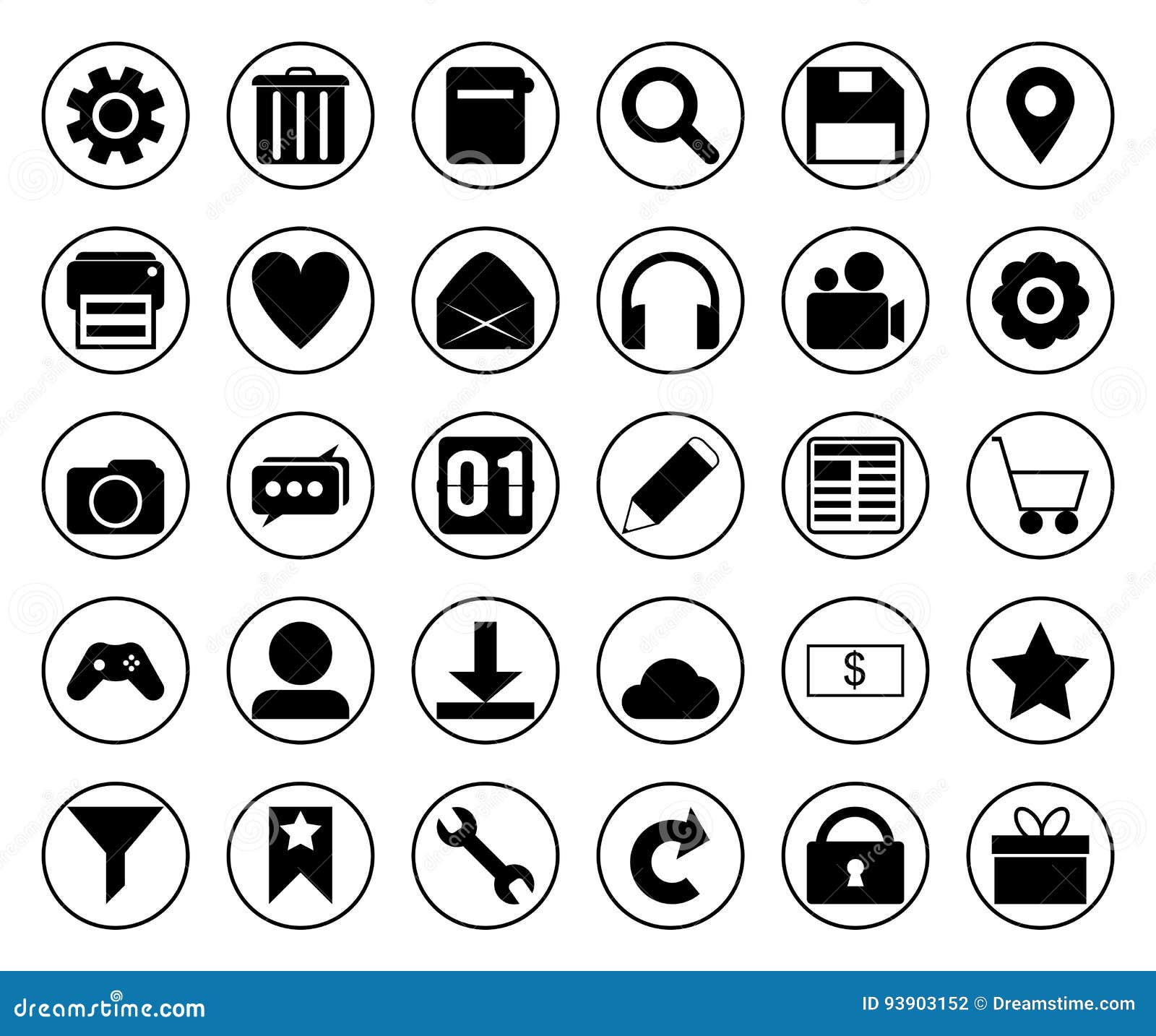 Circle icons stock vector. Illustration of site, internet - 93903152