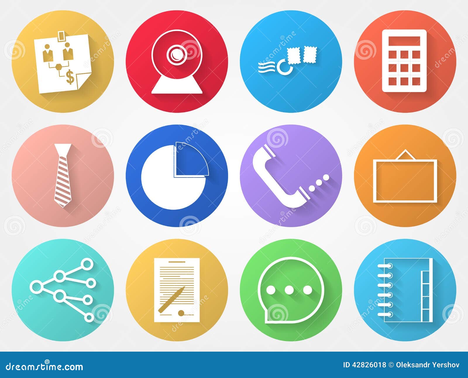 Circle icons for outsource stock vector. Illustration of graphic - 42826018