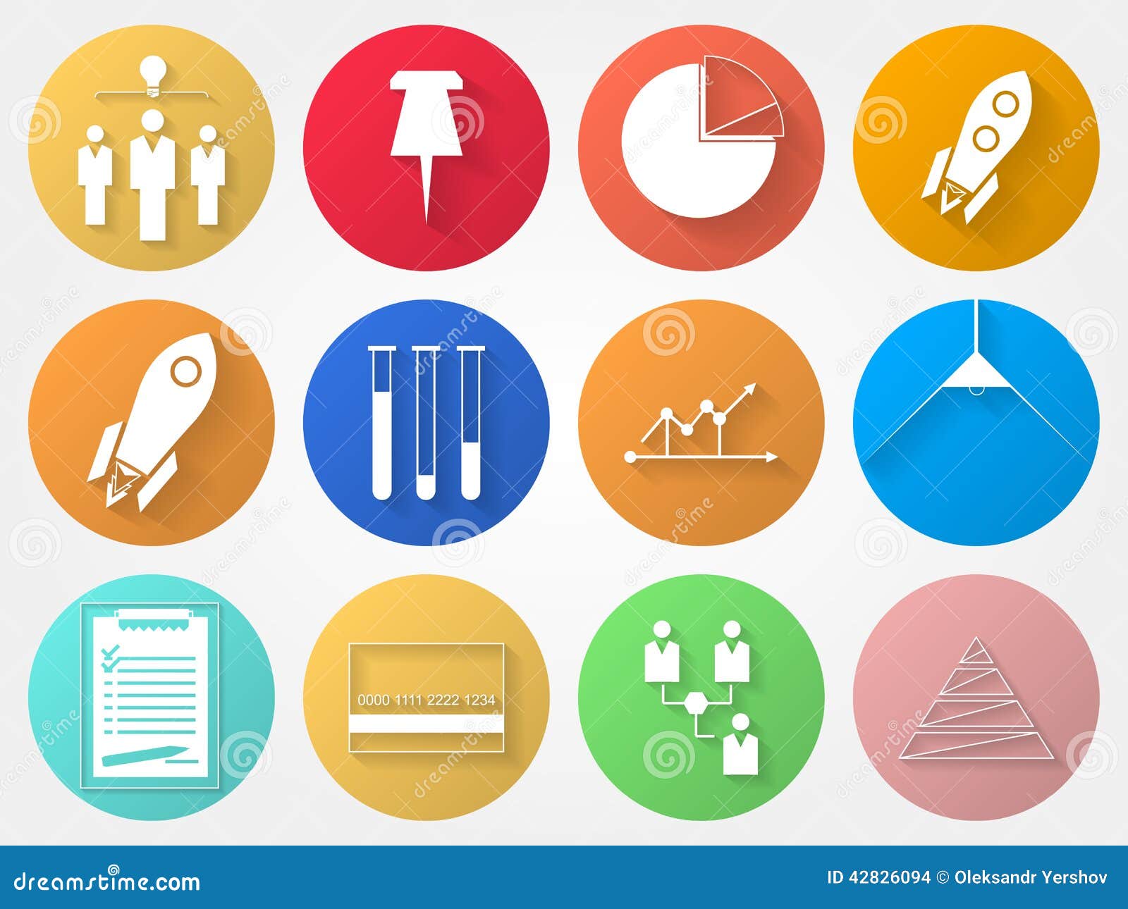 Circle icons for outsource stock vector. Illustration of freelance ...