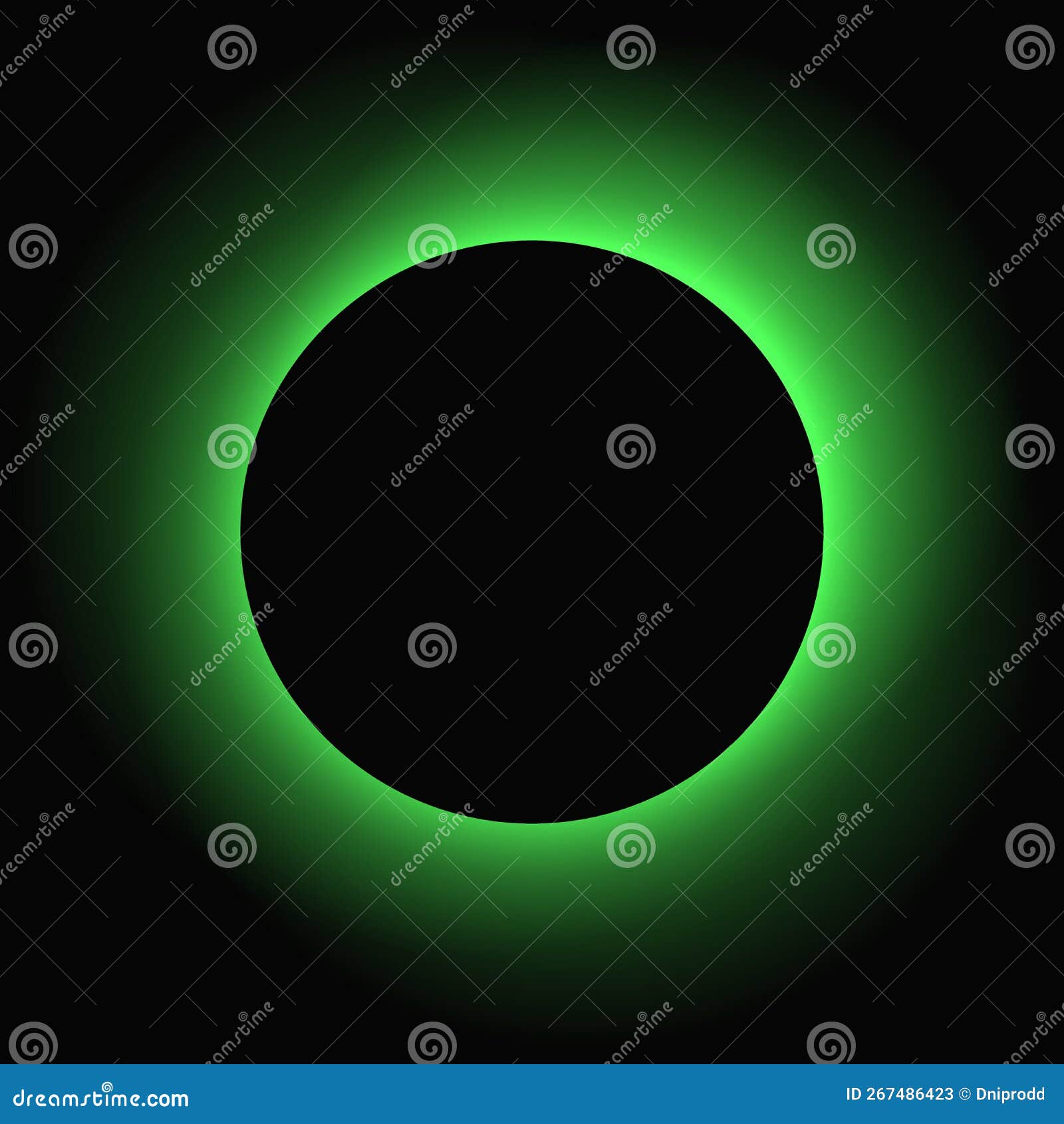 Circle Illuminate Light Frame with Color Gradient Stock Vector ...