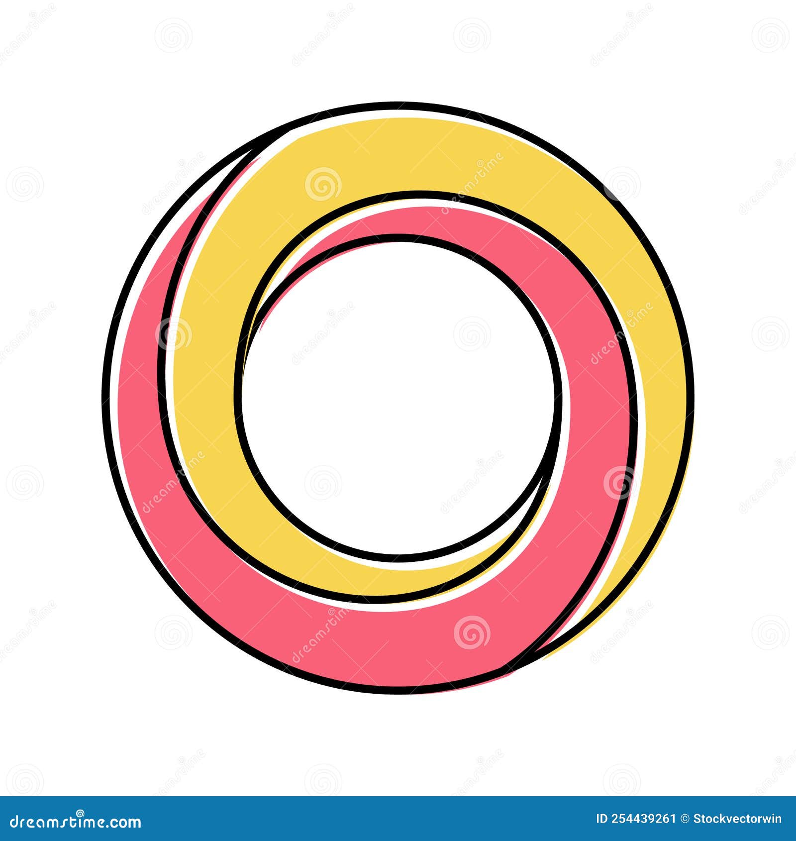 Circle Impossible Geometric Shape Color Icon Vector Illustration Stock ...