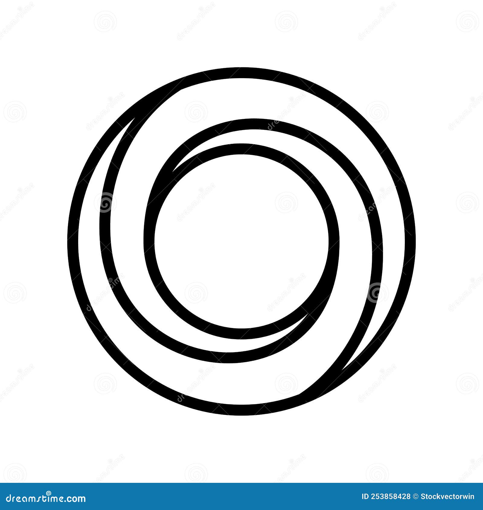 Circle Impossible Geometric Shape Line Icon Vector Illustration Stock ...