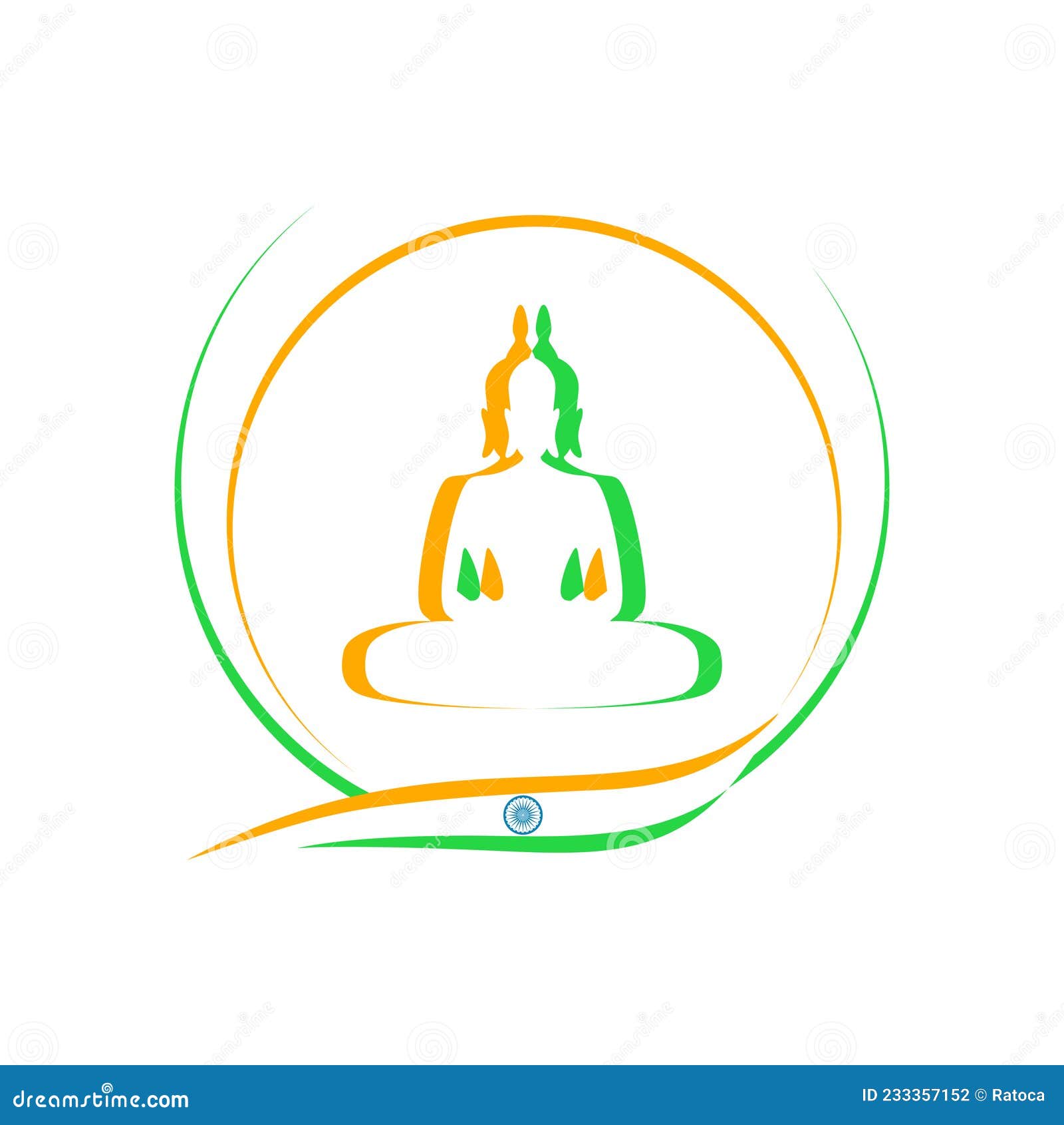 Circle indian symbol stock vector. Illustration of vector - 233357152