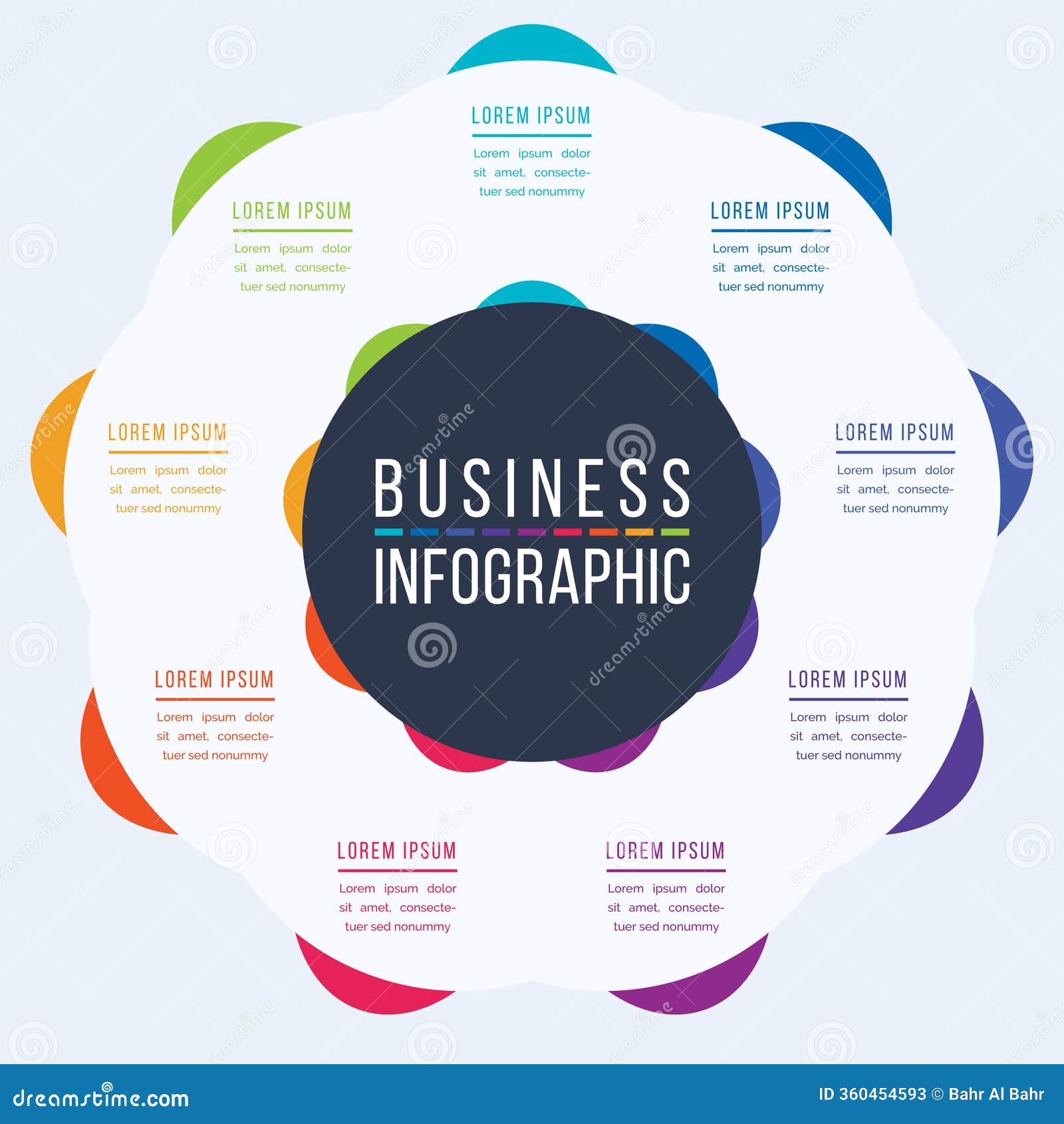 Circle Infographic Business Design 9 Options Stock Vector ...