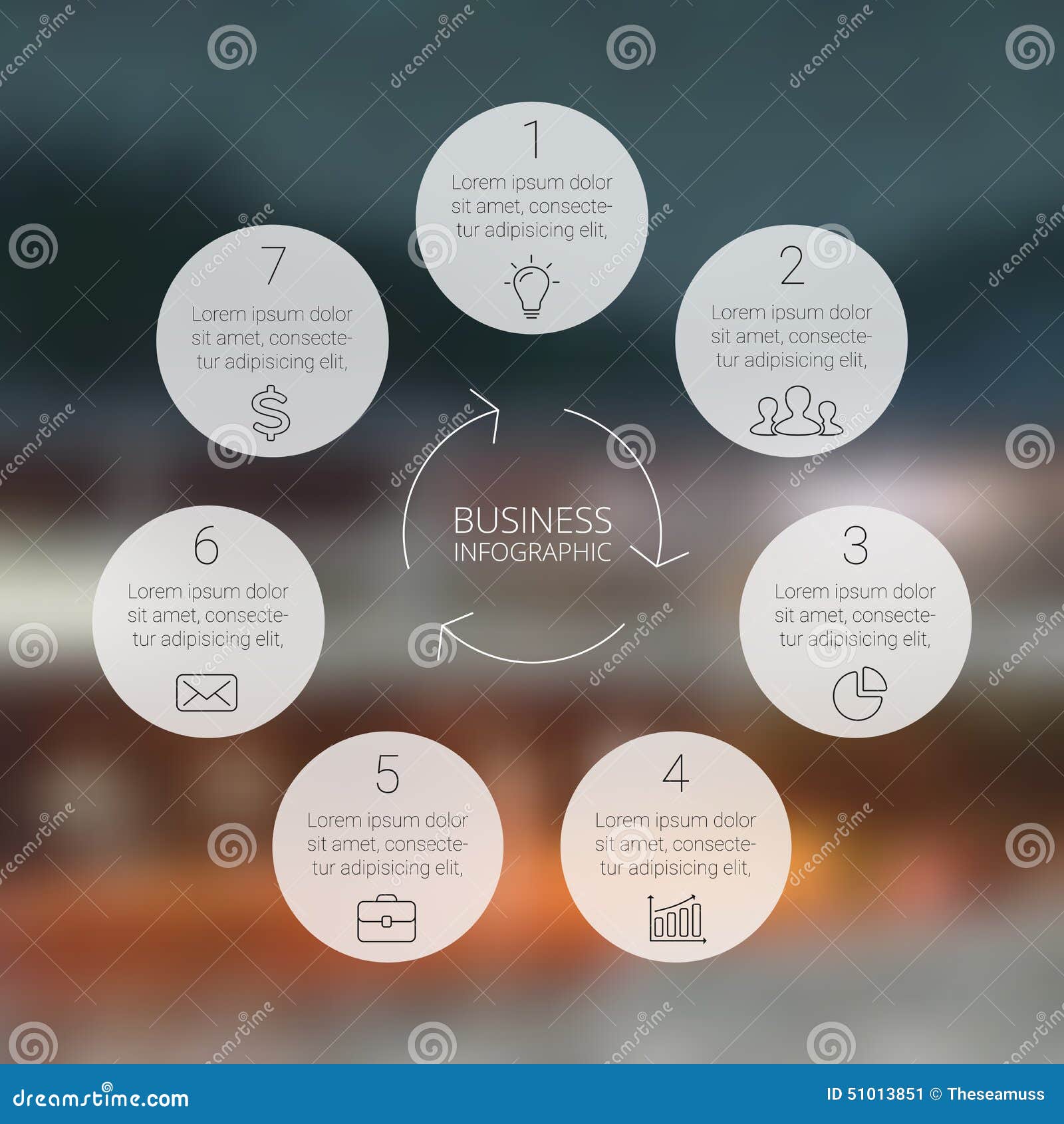 Circle Infographic, Diagram, Graph, Presentation Stock Vector ...