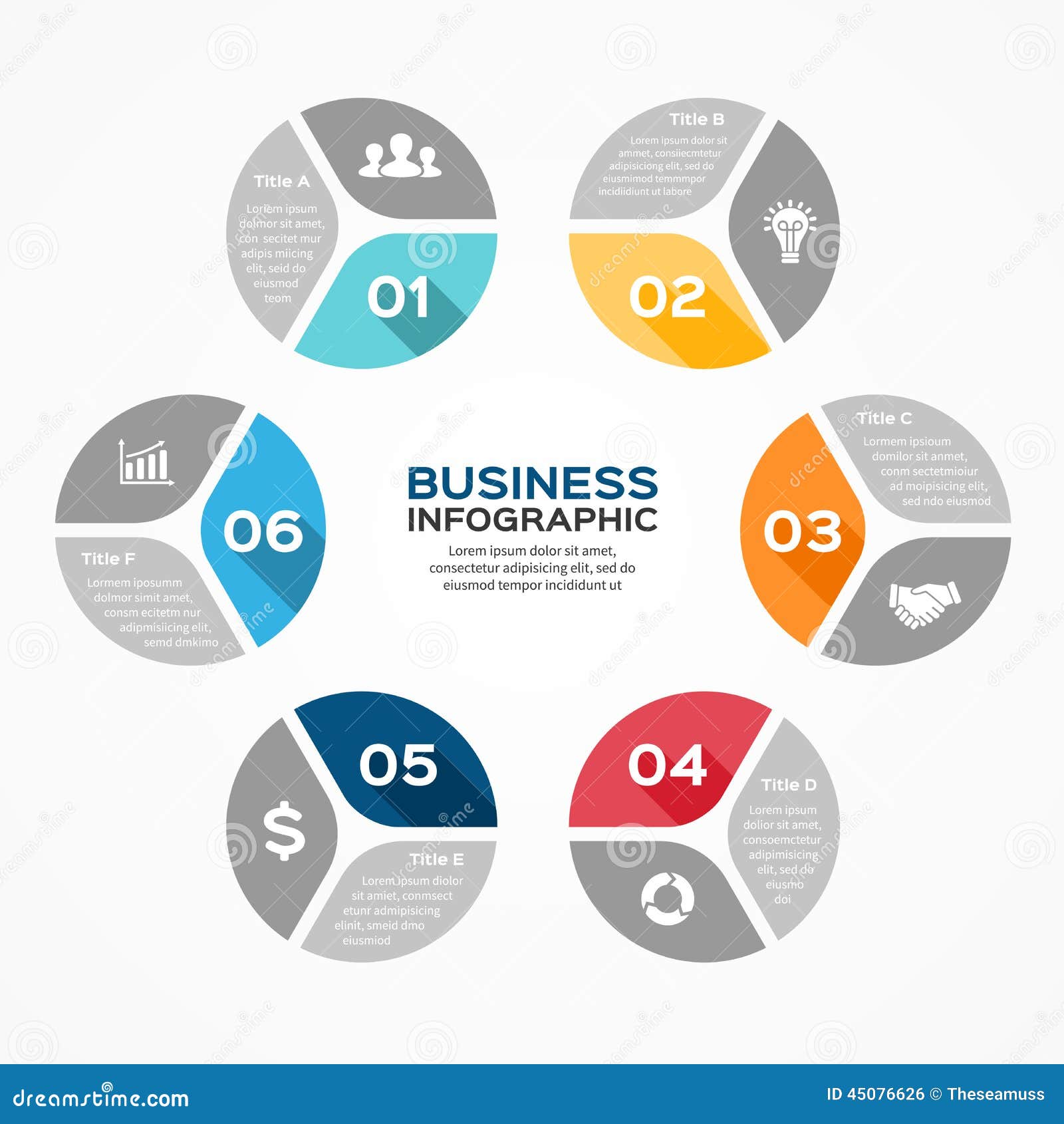 Circle Infographic, Diagram, Presentation, Graph Stock Vector ...