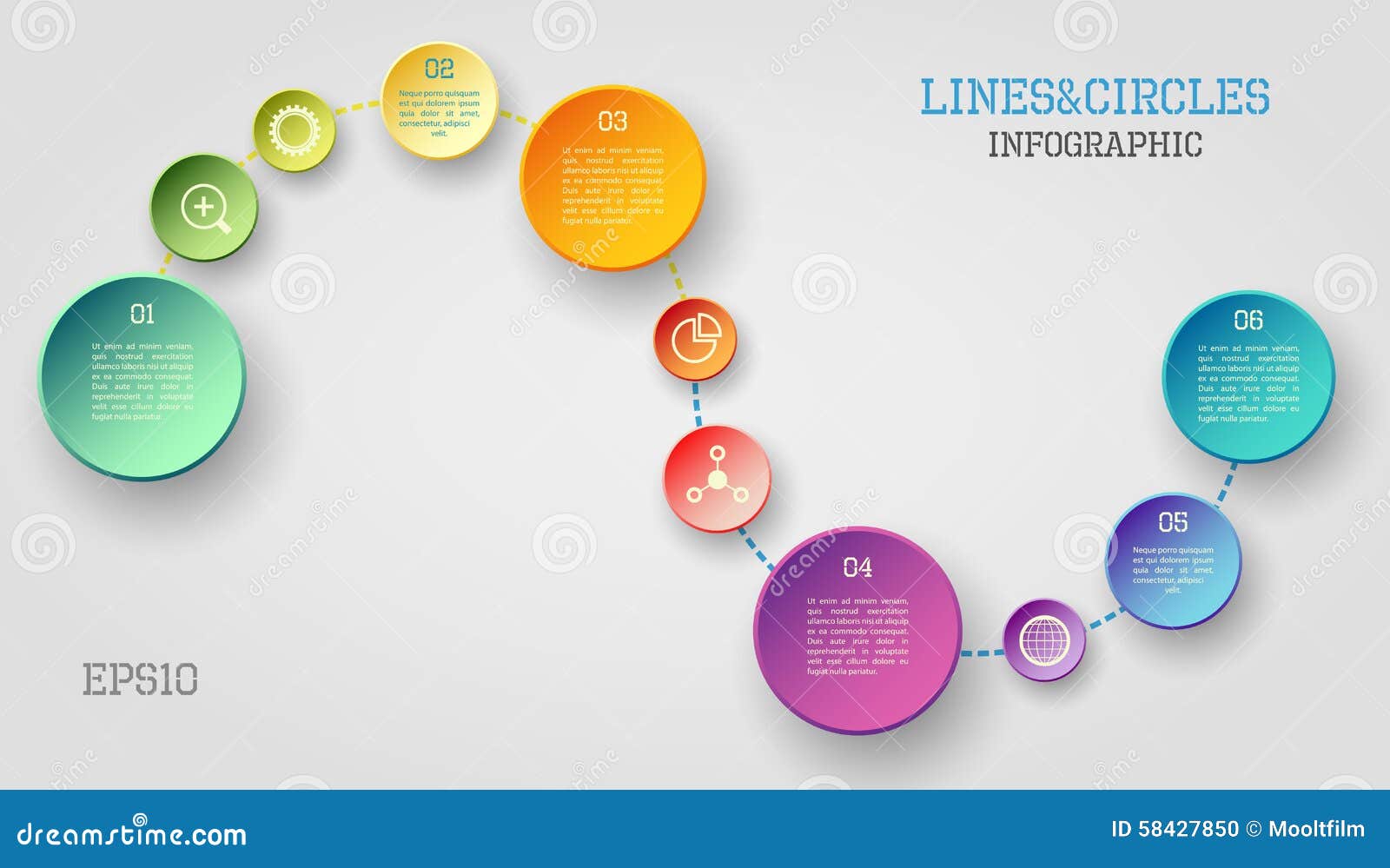 Circle infographic stock vector. Illustration of display - 58427850