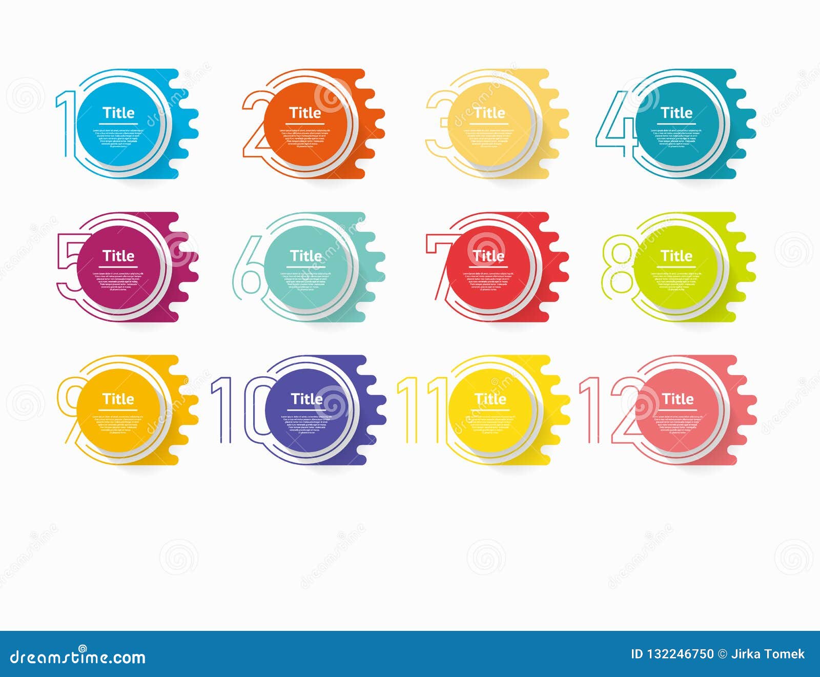Circle Infographic Number Options. Design Vector Template Can Be Used ...